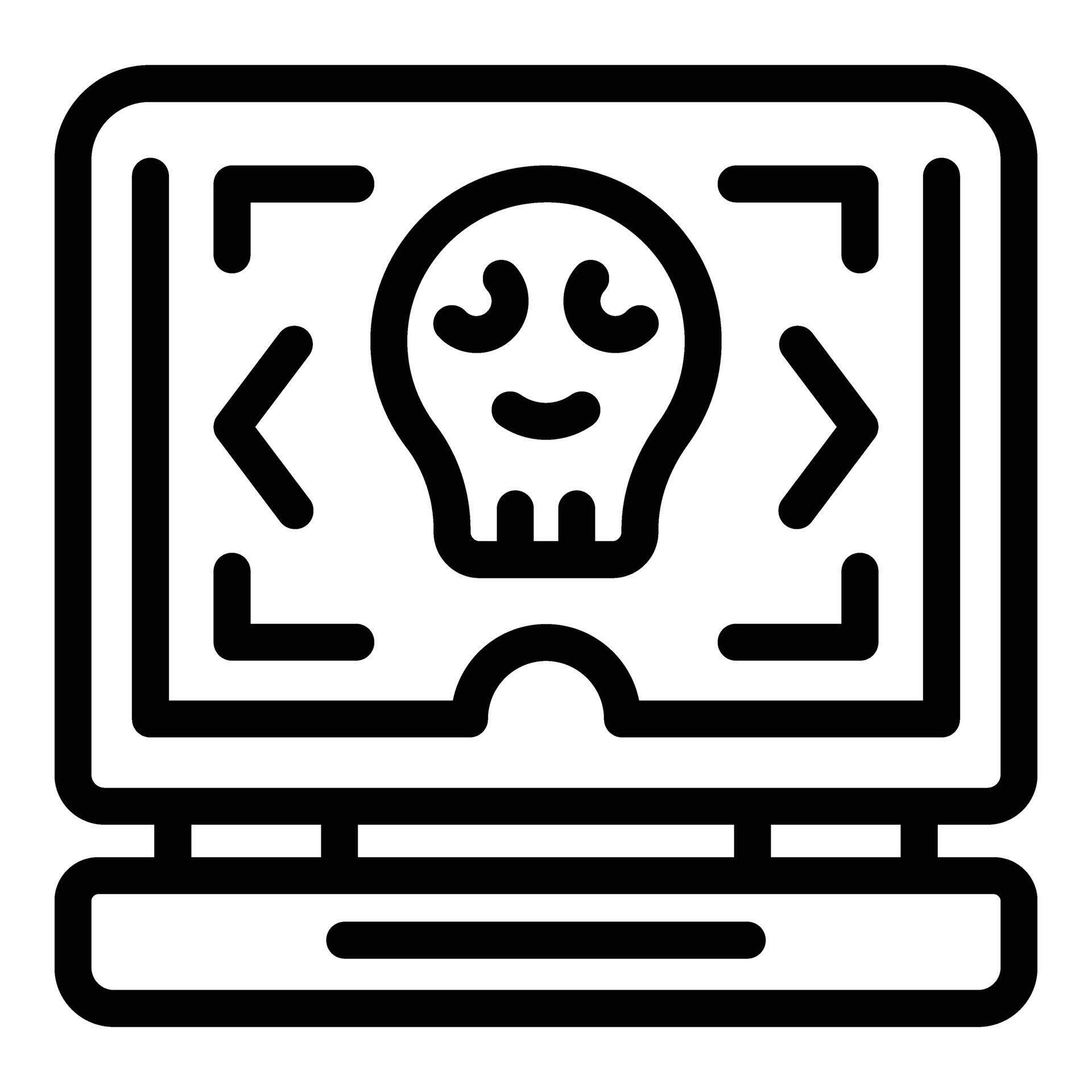 Computer hacker attack icon outline vector. Cyber security 38952810 ...