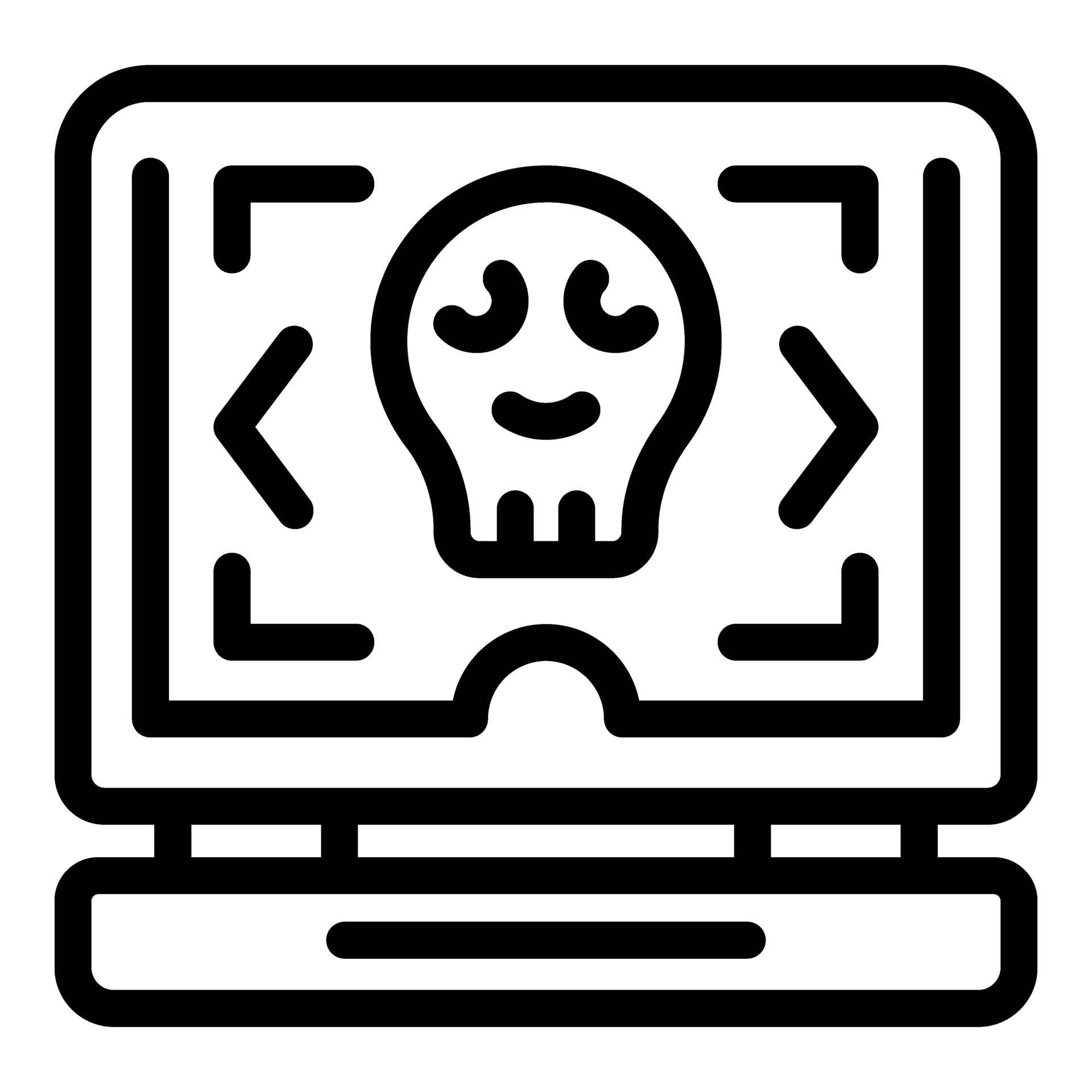 Computer Hacker Attack Icon Outline Vector Cyber Security 38952810 Vector Art At Vecteezy