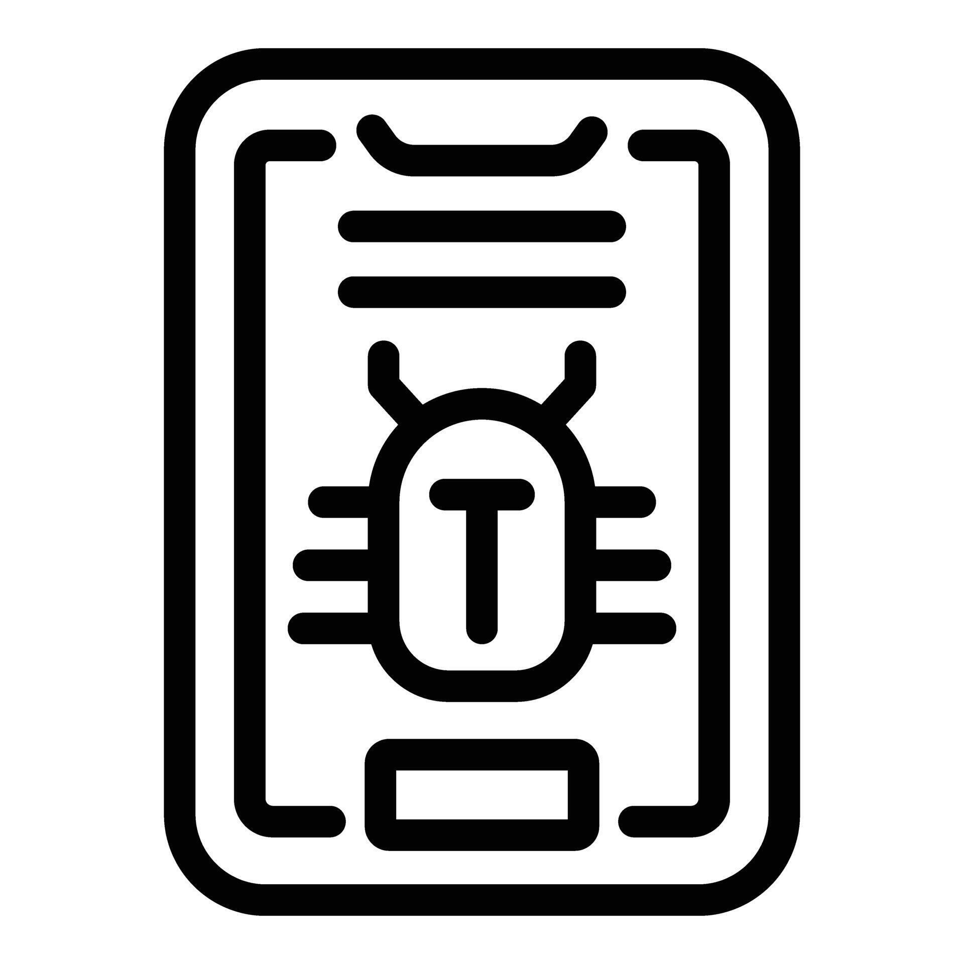 Smartphone data bug icon outline vector. Access key 38957734 Vector Art at Vecteezy