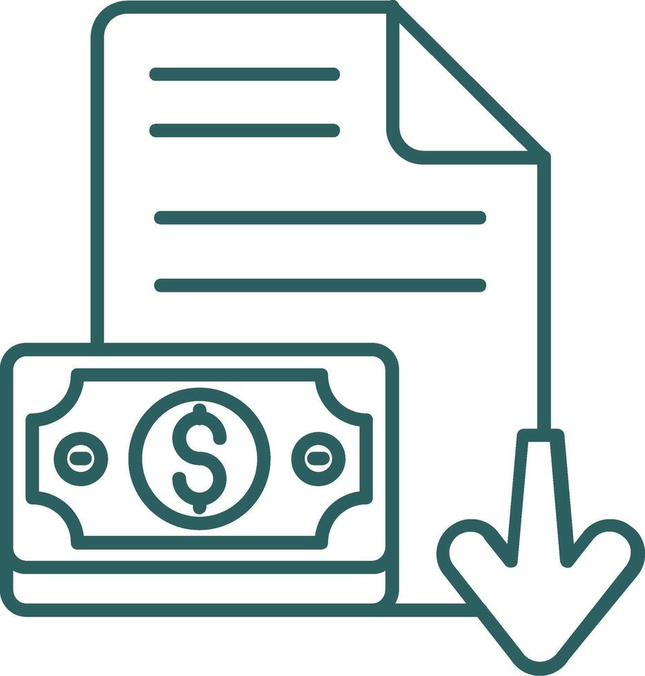 Decrease Line Gradient Green Icon 38959598 Vector Art at Vecteezy