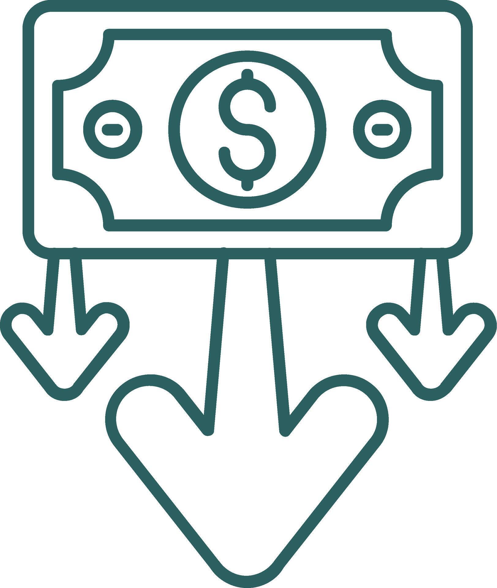 Decrease Line Gradient Green Icon 38959617 Vector Art at Vecteezy