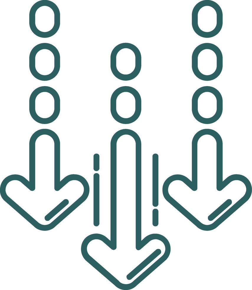 Decrease Line Gradient Green Icon 38959643 Vector Art at Vecteezy