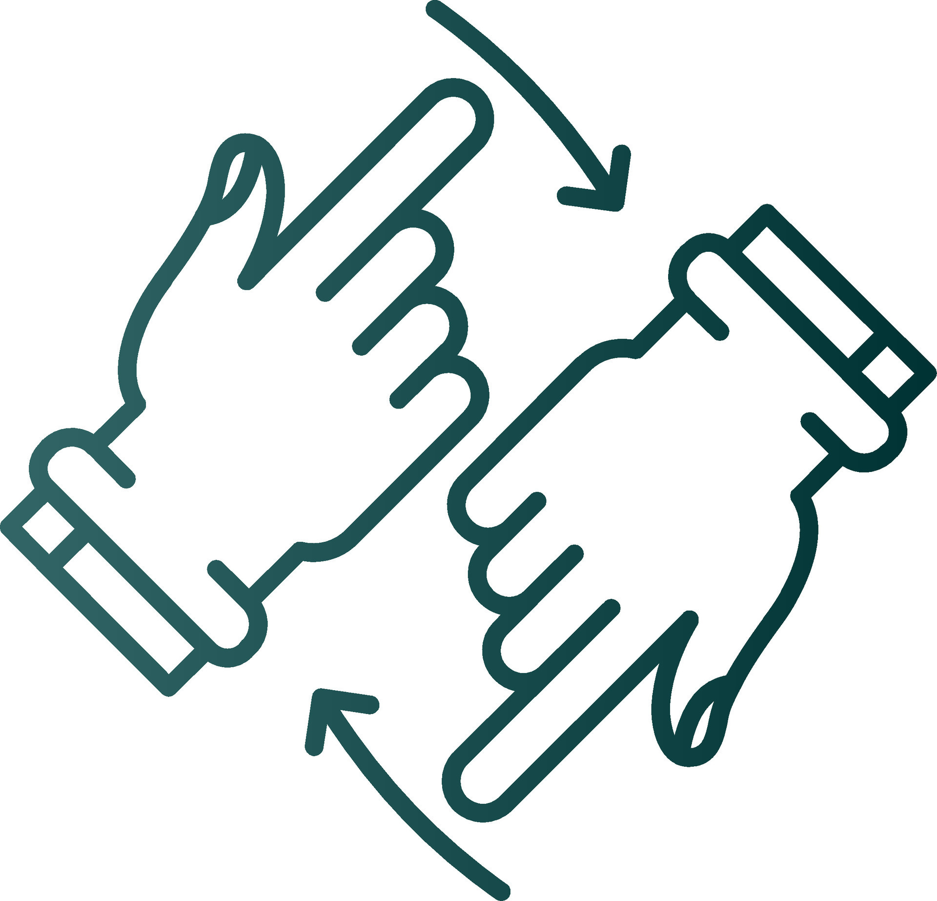 Rotate Two Hands Line Gradient Green Icon 38960090 Vector Art At Vecteezy