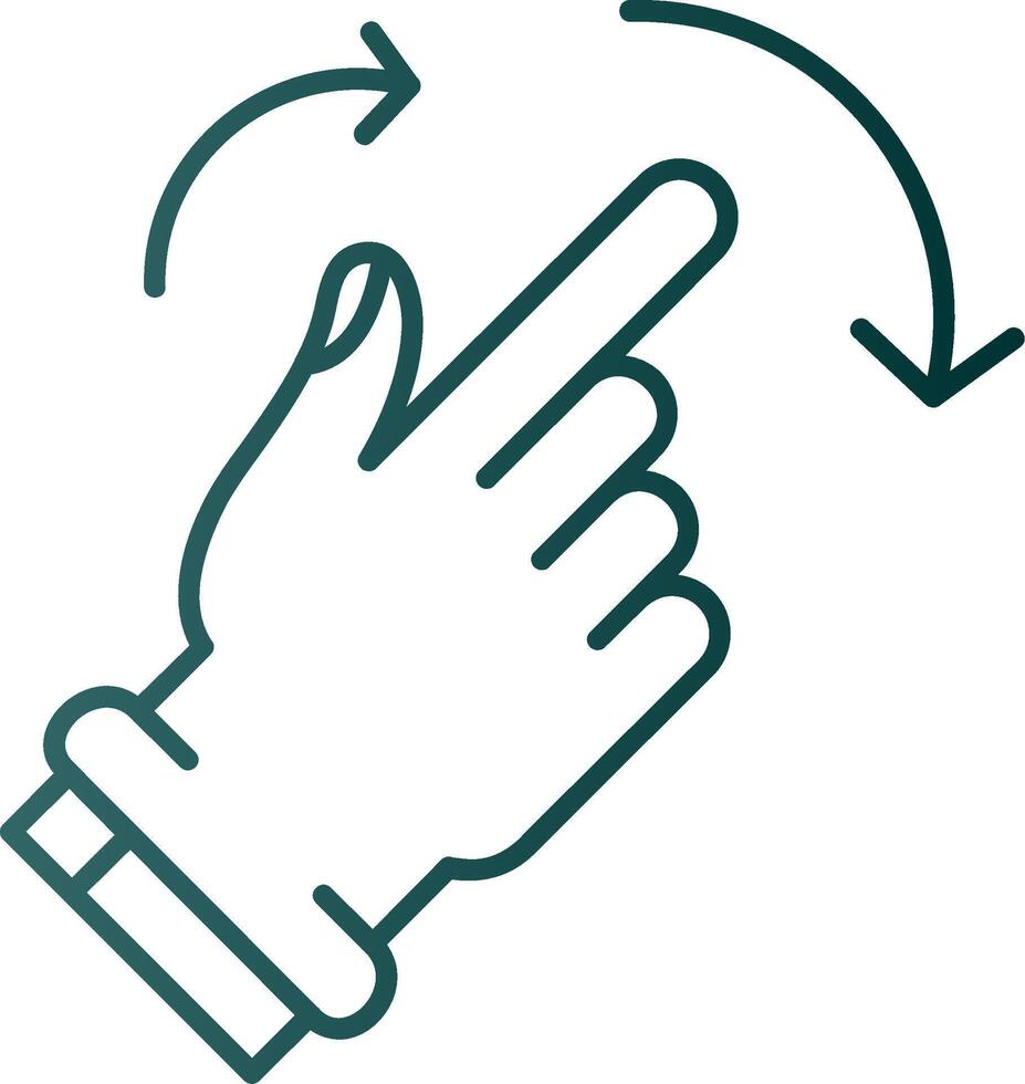 Rotate Right Line Gradient Green Icon 38960111 Vector Art At Vecteezy