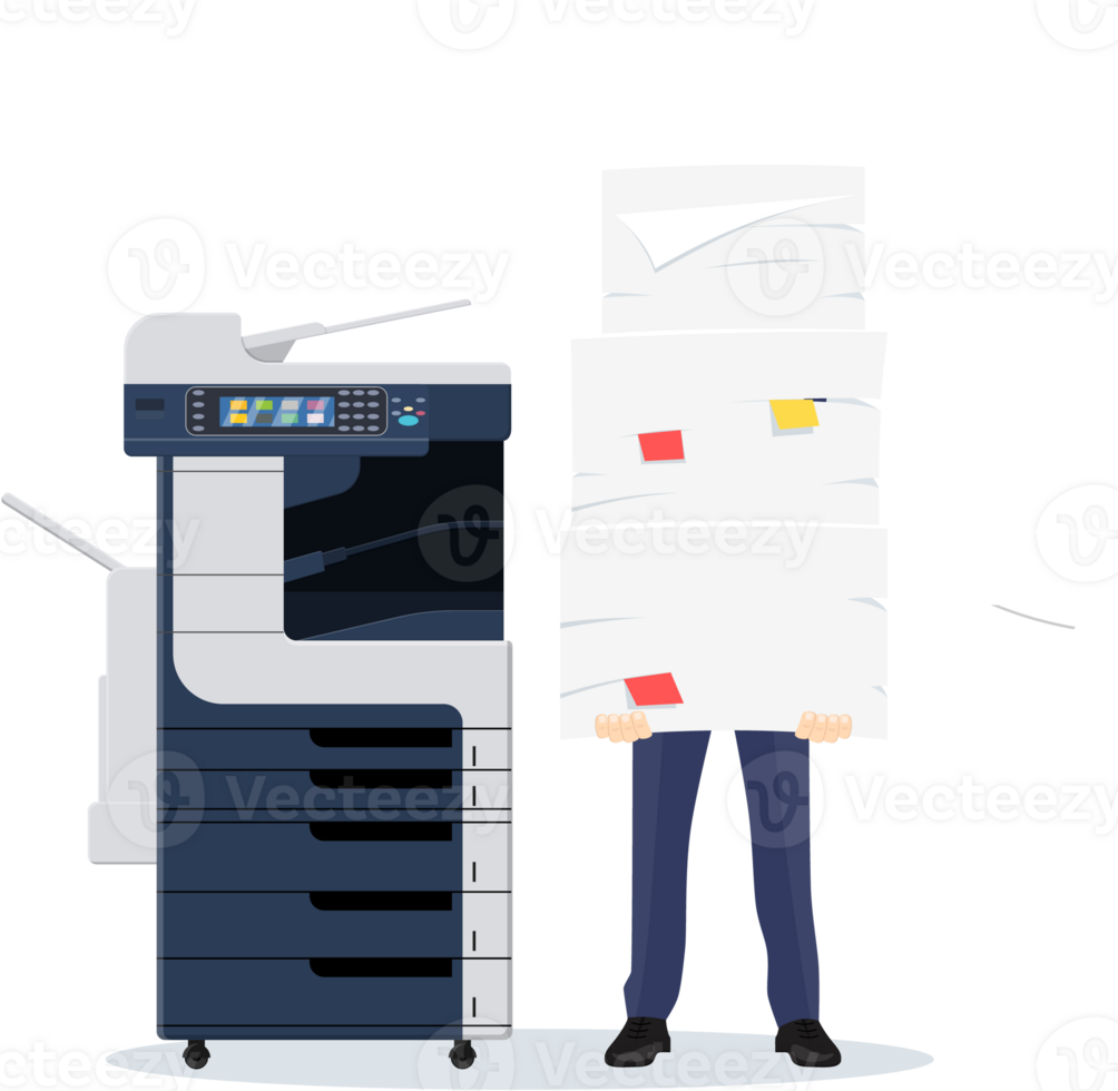 Businessman in pile of papers. 38964690 PNG Businessman in pile of papers. 38964690 PNG