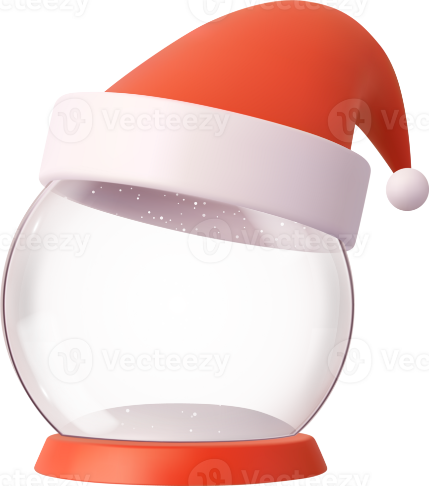 3d christmas snowglobe with santa hat 38965376 PNG 3d christmas snowglobe with santa hat 38965376 PNG