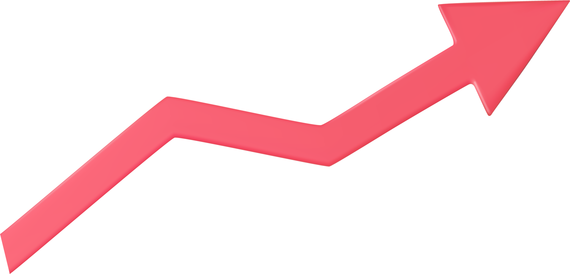 3d Graph Arrow Up 38966721 Png