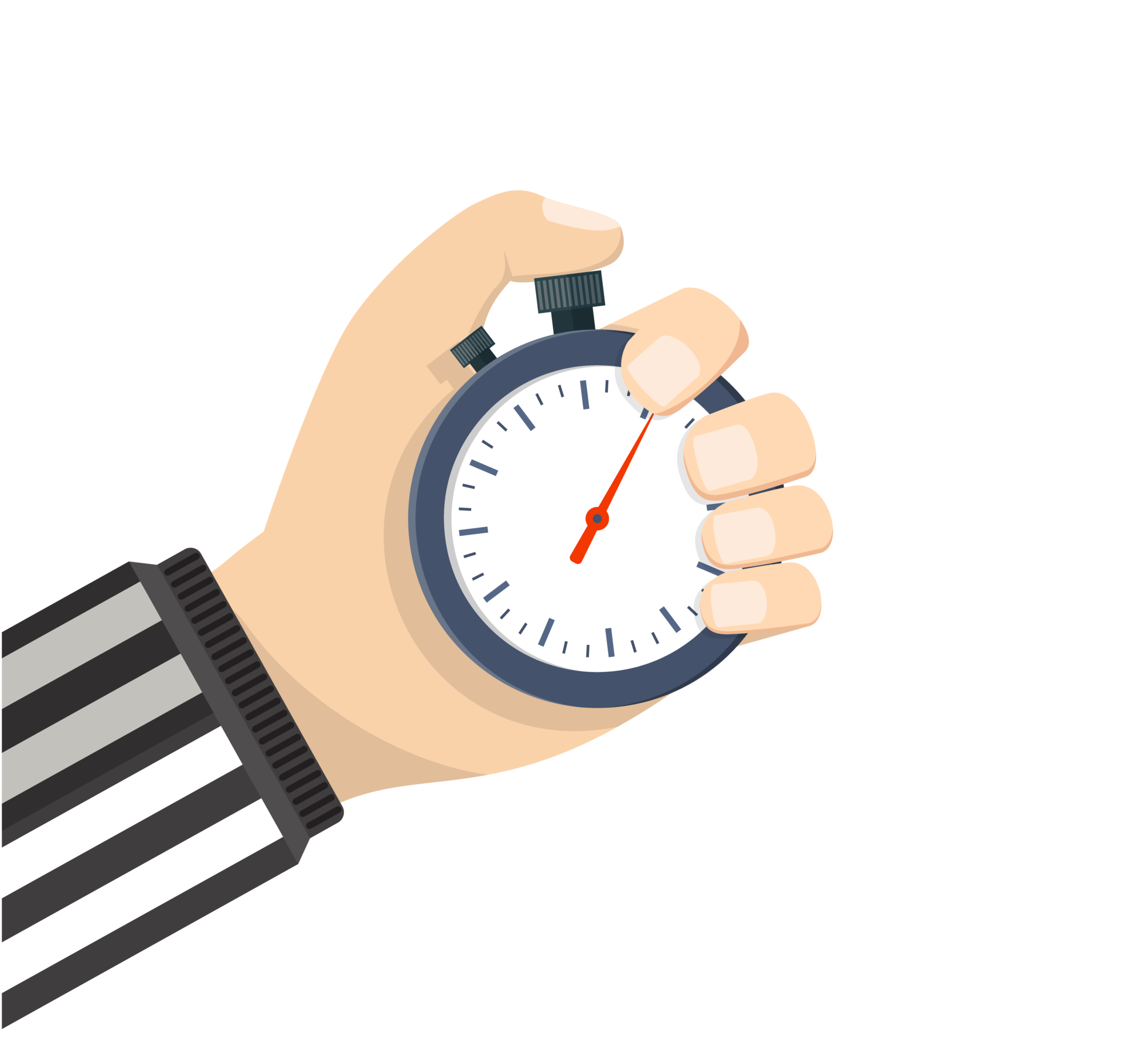 Analog Chronometer Timer Counter In Hand 38967170 Png
