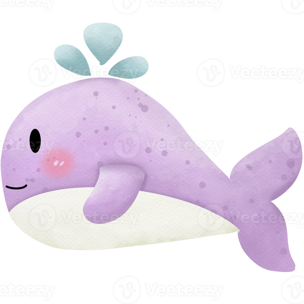 Sea animals watercolor so cute 38973830 PNG