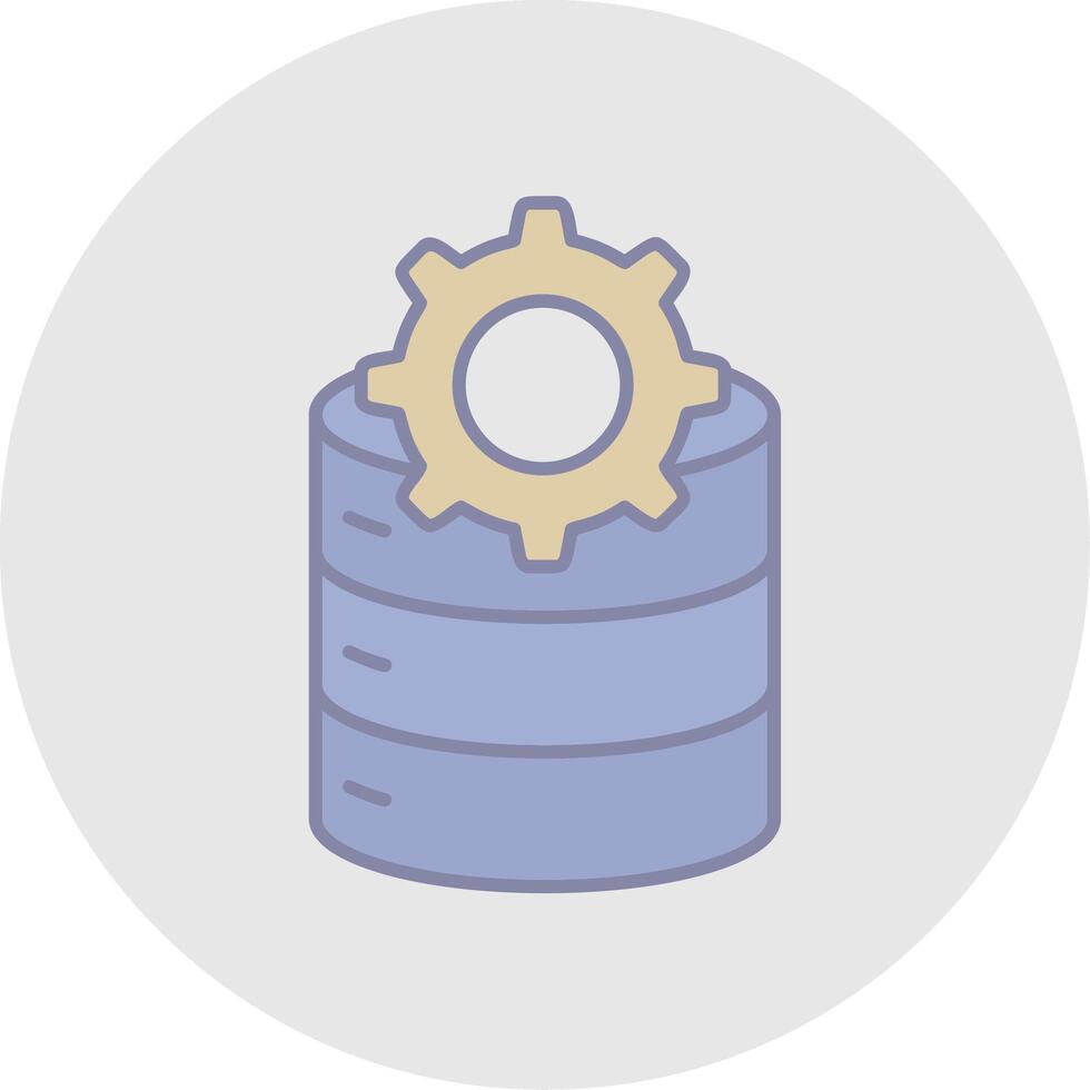 Database Management Line Filled Light Circle Icon 38976910 Vector Art