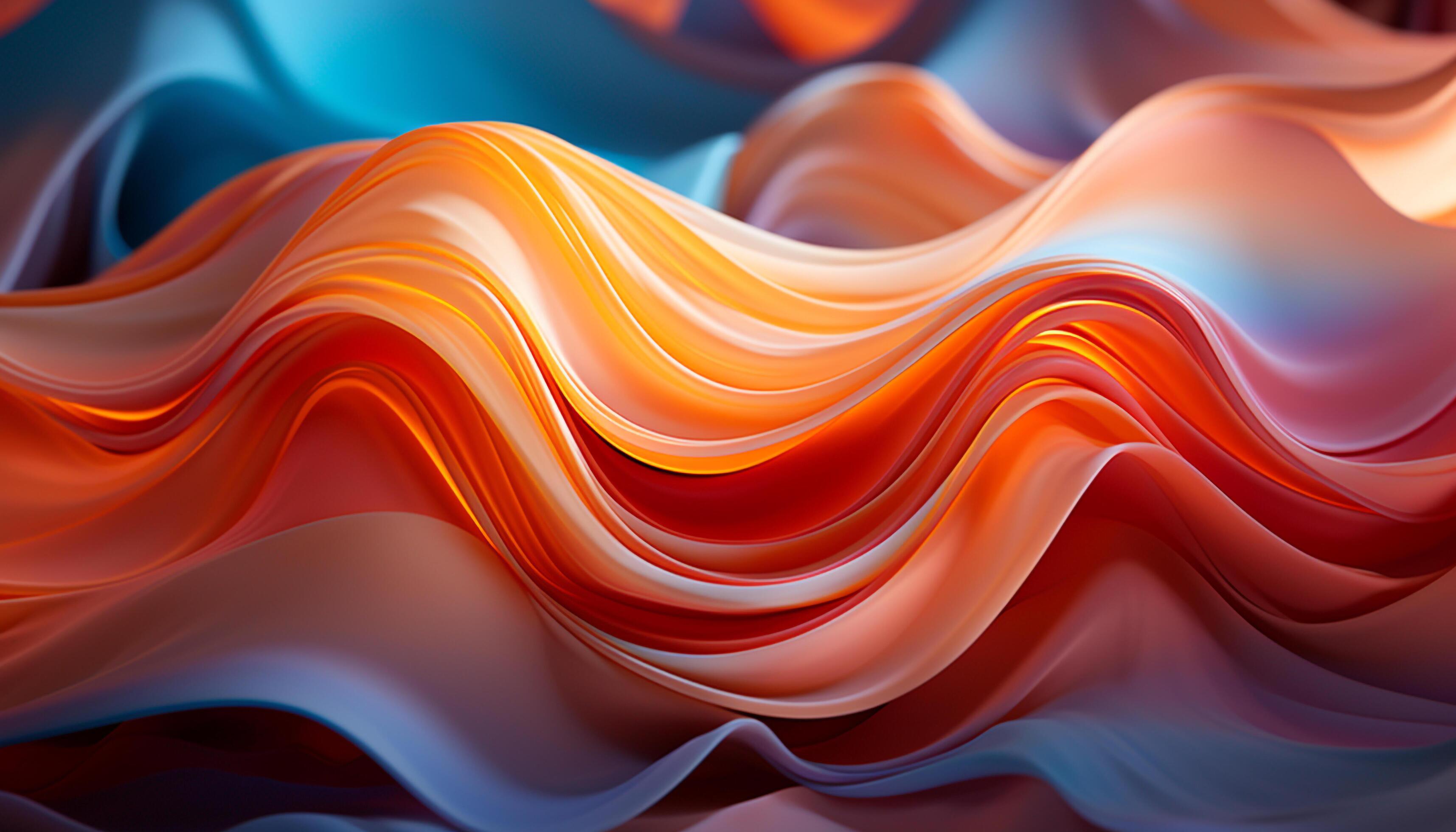 Ai Generated Abstract Wave Pattern In Vibrant Colors Modern Design