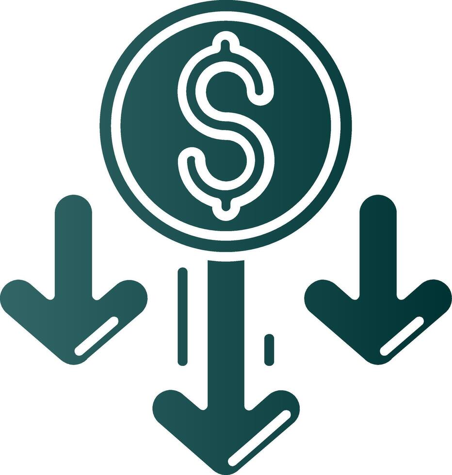 Decrease Glyph Gradient Green Icon 38997454 Vector Art at Vecteezy