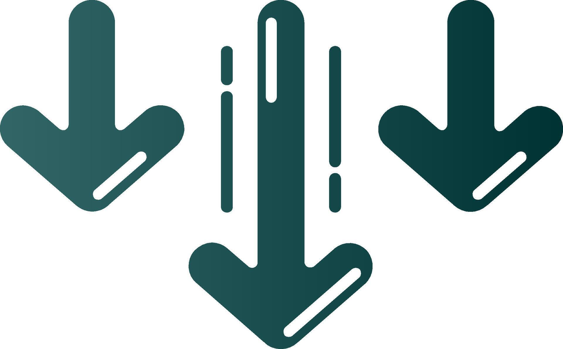 Decrease Glyph Gradient Green Icon 38997684 Vector Art at Vecteezy