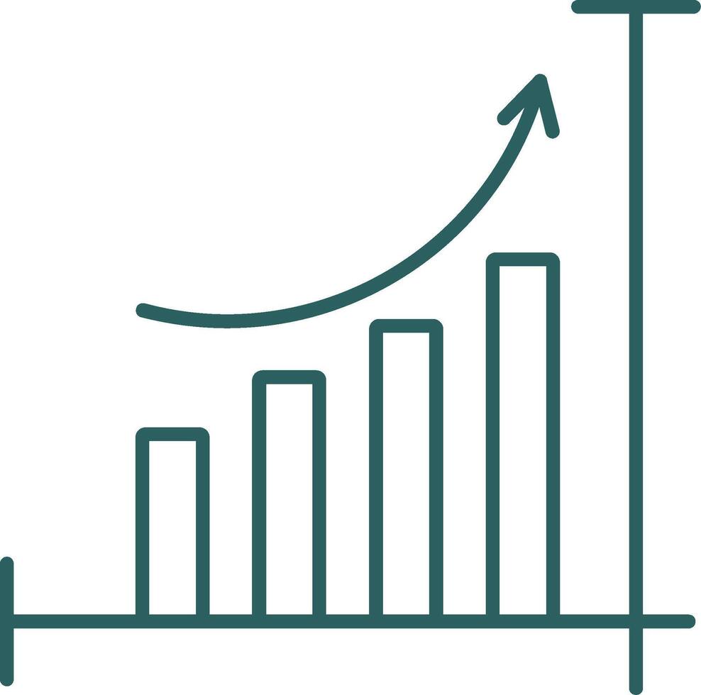Bar Chart Line Gradient Icon 39002175 Vector Art At Vecteezy