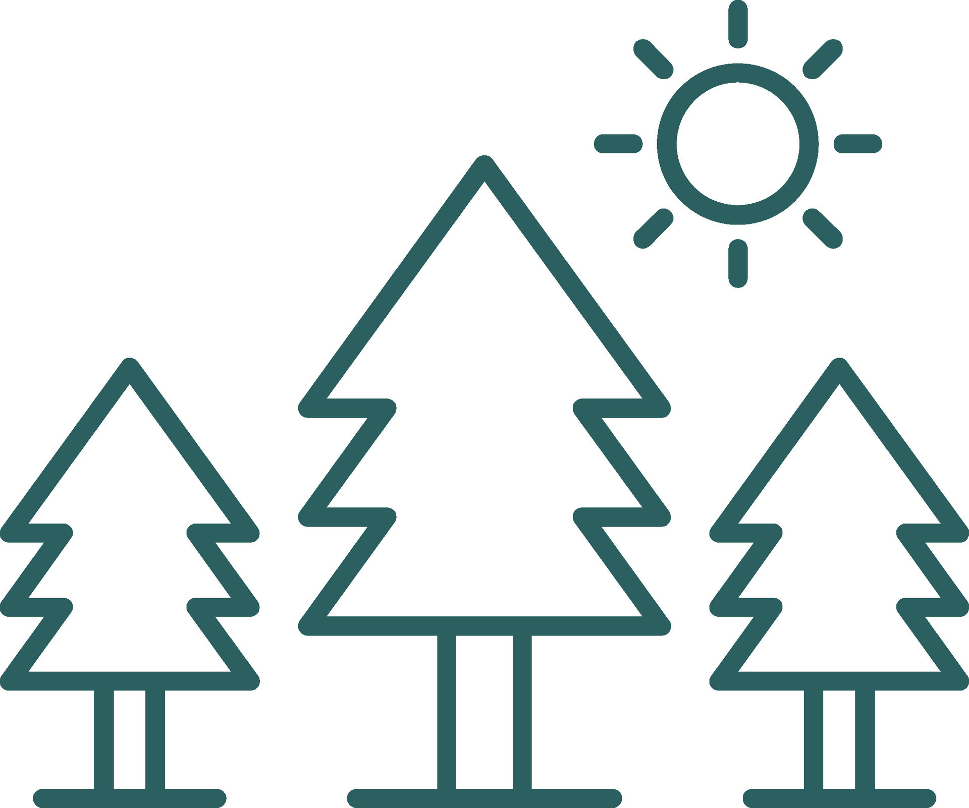 Pine Trees Line Gradient Icon 39005126 Vector Art at Vecteezy