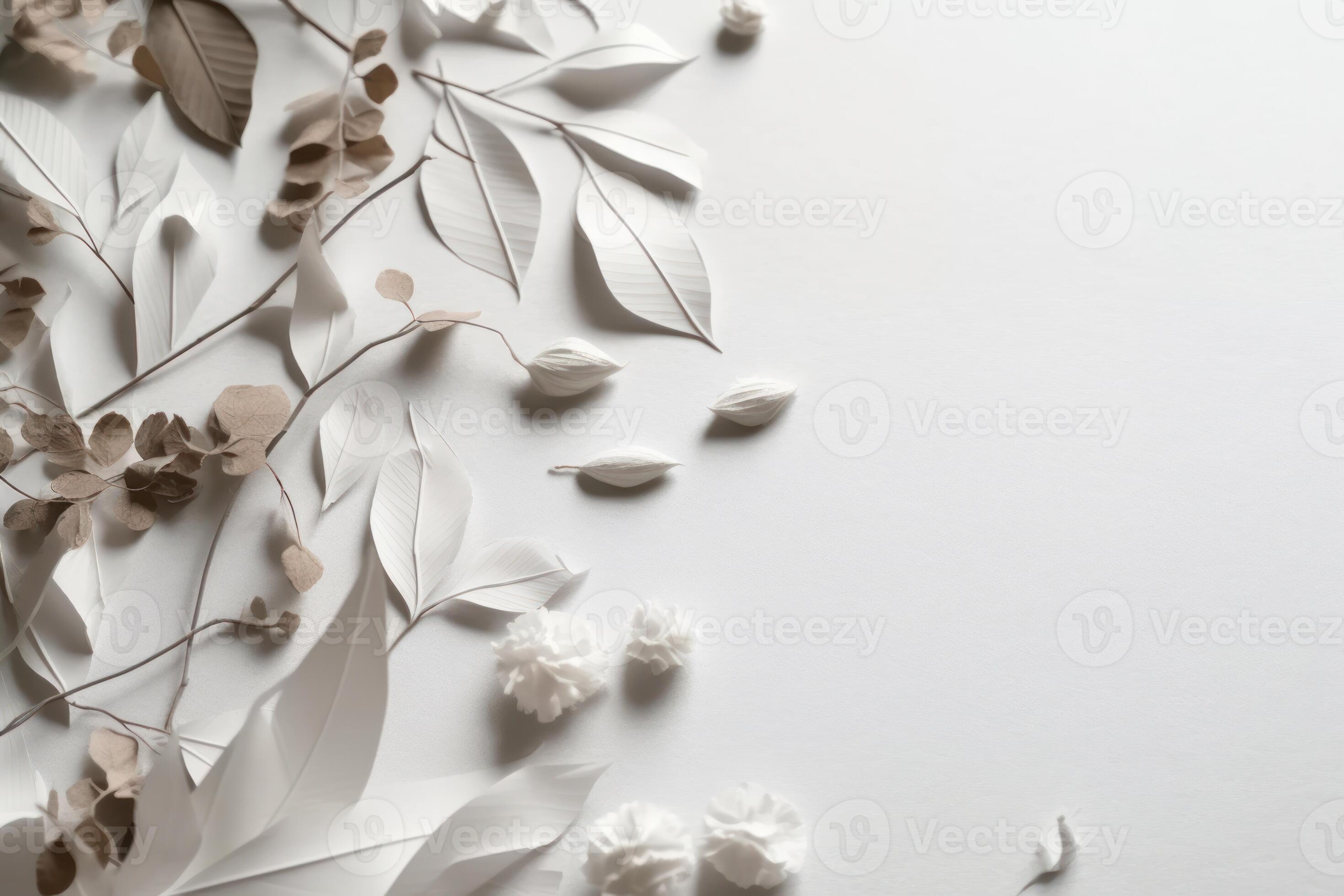 AI generated Rustic Leaves Natural Boho Blank Paper Textured Backdrop ...