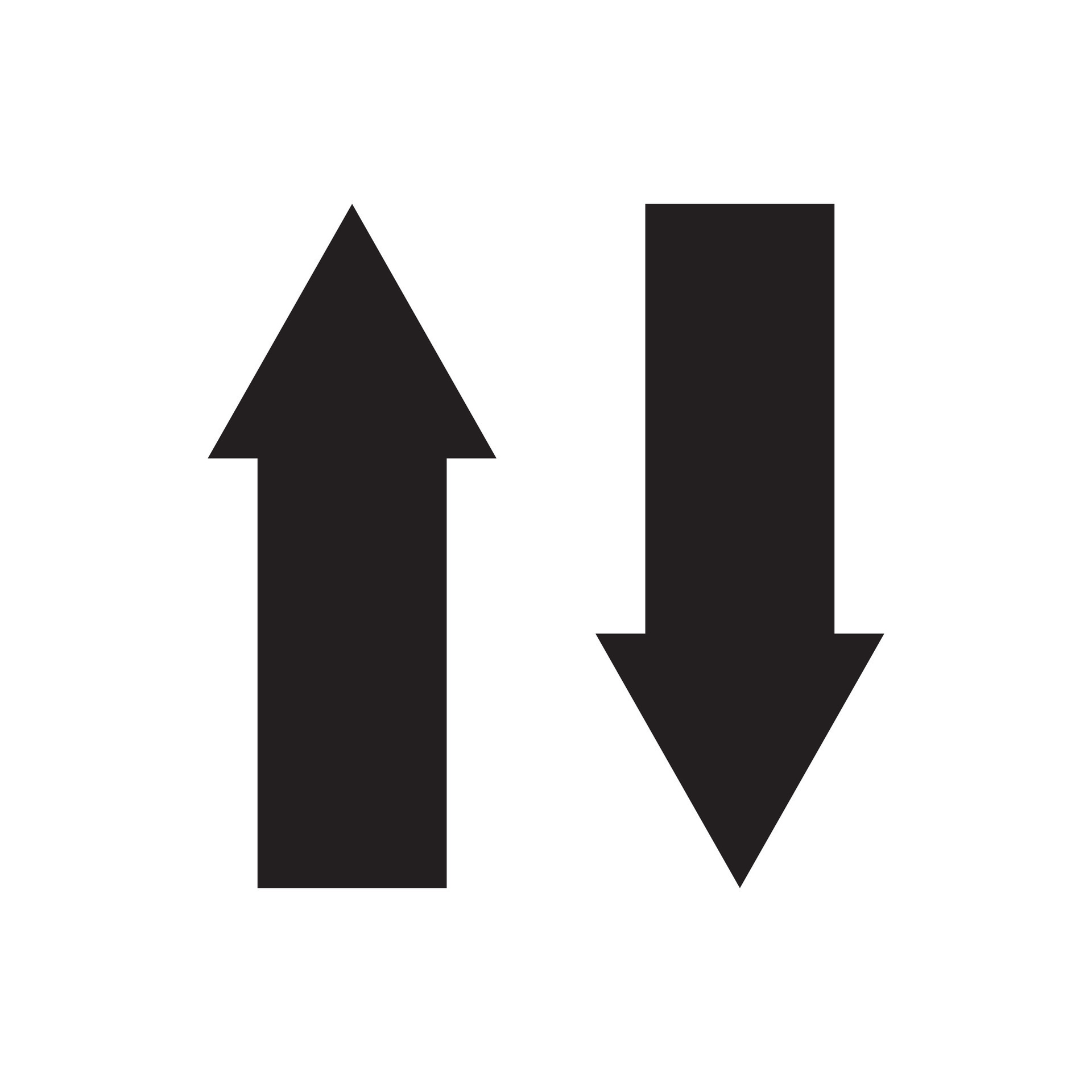 Download and Upload arrow Icon Vector Two arrows Data network simple ...