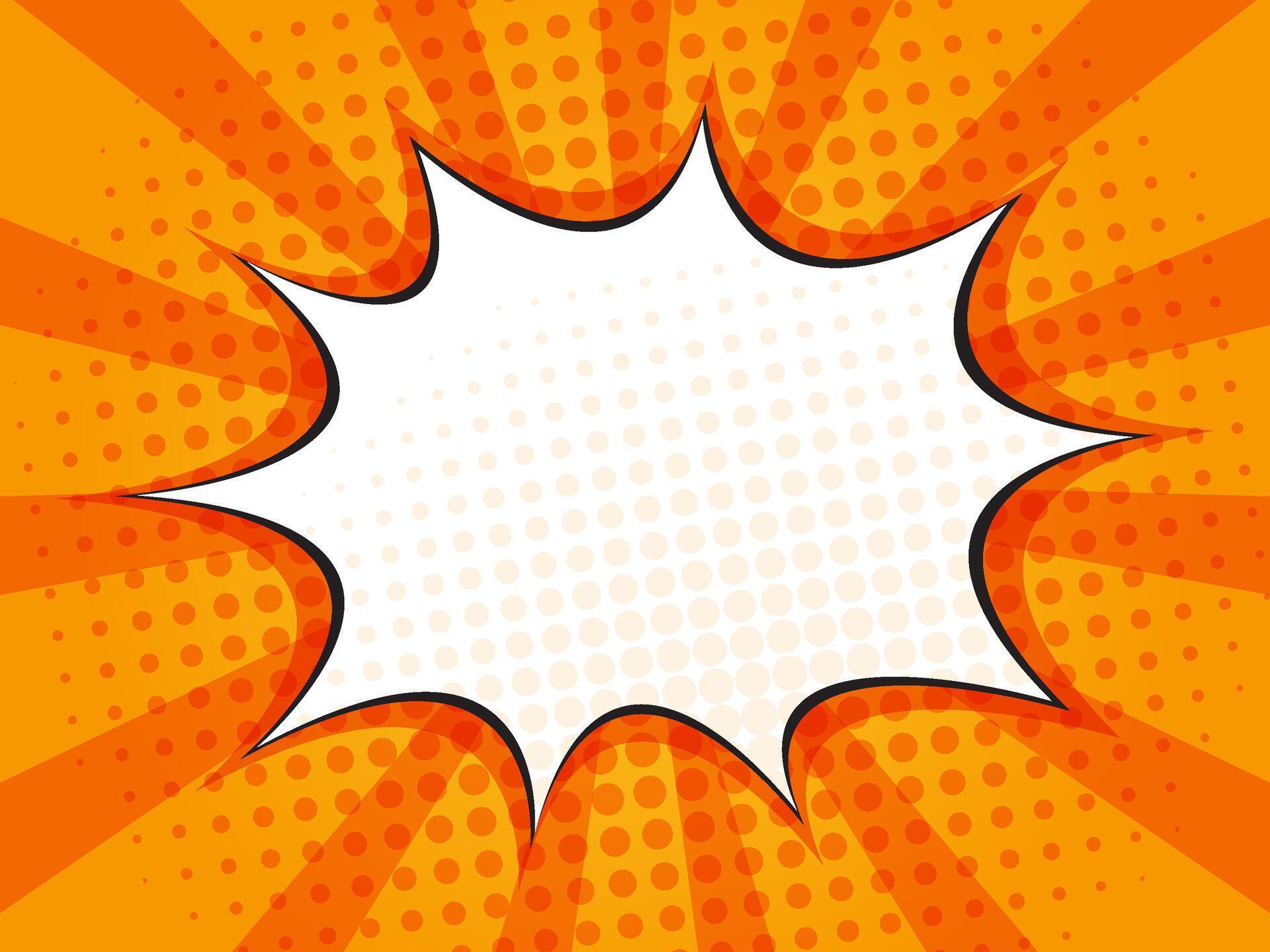 Abstract Comic Book Pop Art Cartoon Background With Blank Speech Bubble 39037388 Vector Art At