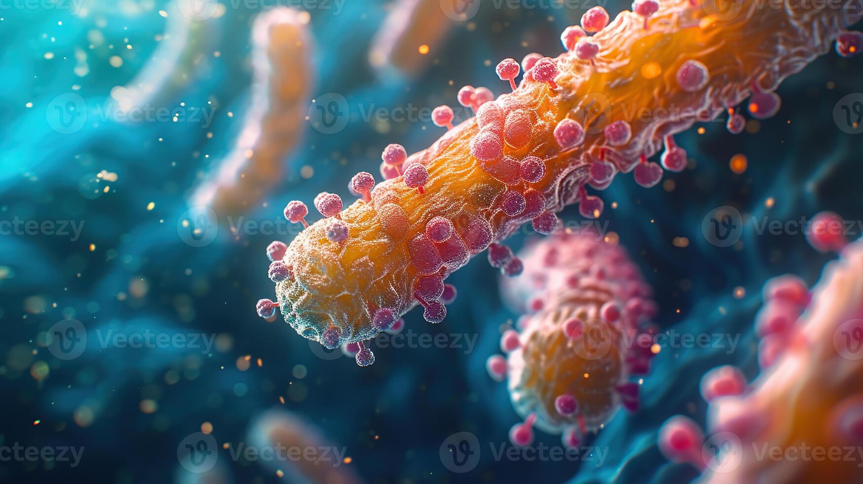 AI generated Bacteria colonies under a microscope. Generative AI 39053158 Stock Photo at Vecteezy