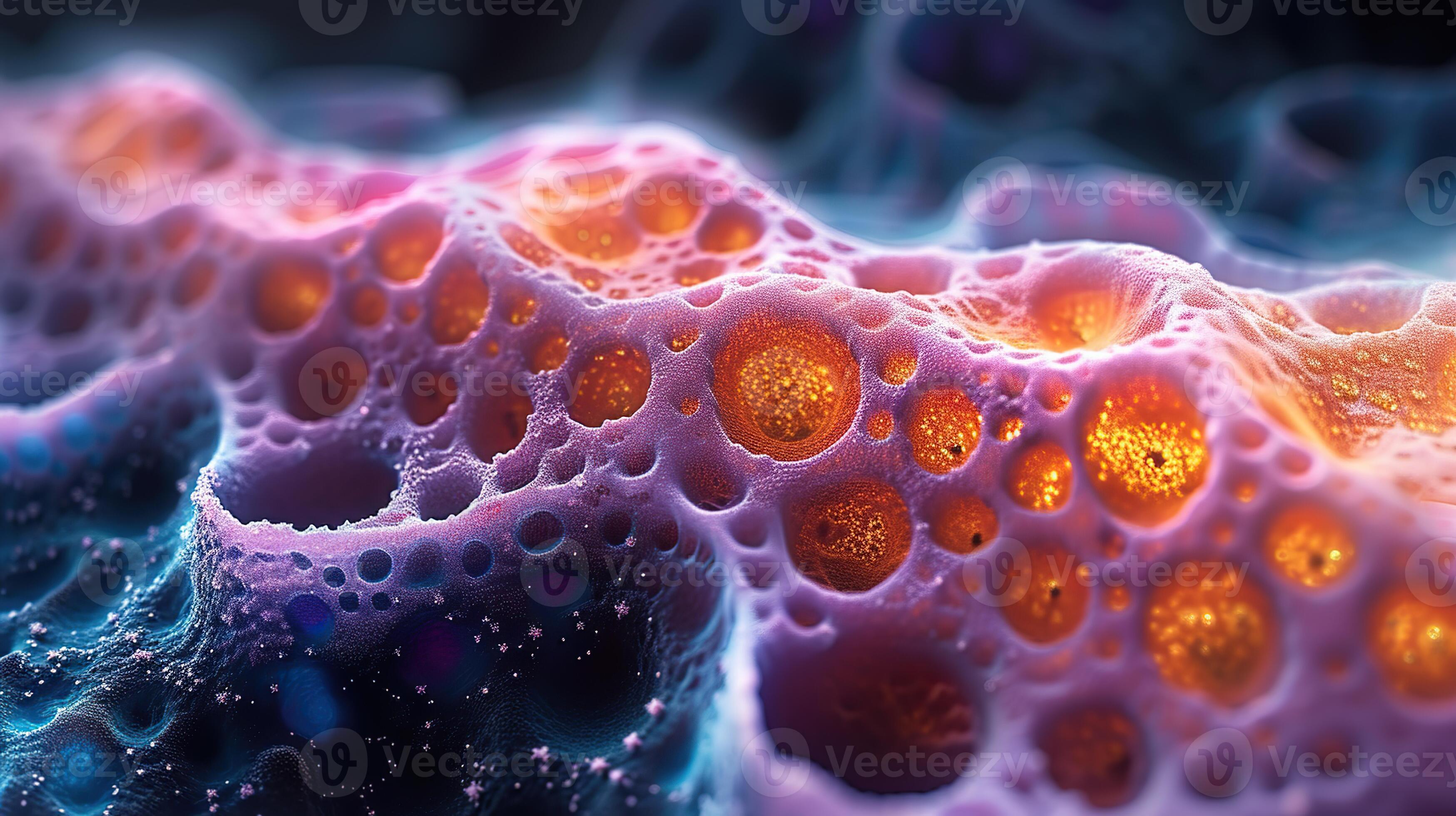 AI generated Bacteria colonies under a microscope. Generative AI 39053233 Stock Photo at Vecteezy