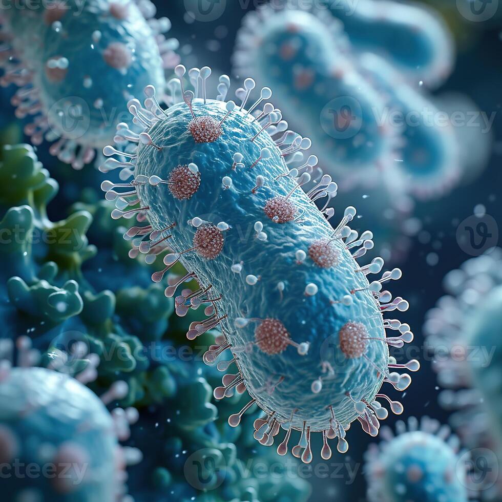 AI generated Bacteria colonies under a microscope. Generative AI 39053256 Stock Photo at Vecteezy