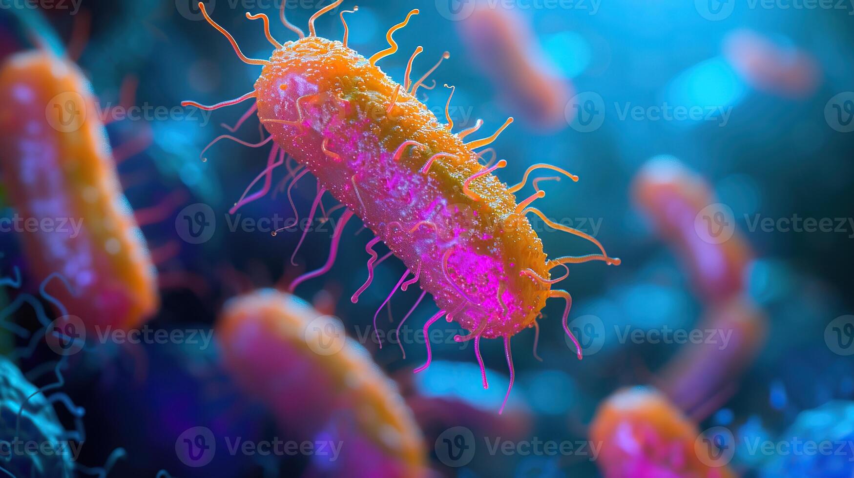 AI generated Bacteria colonies under a microscope. Generative AI 39053280 Stock Photo at Vecteezy