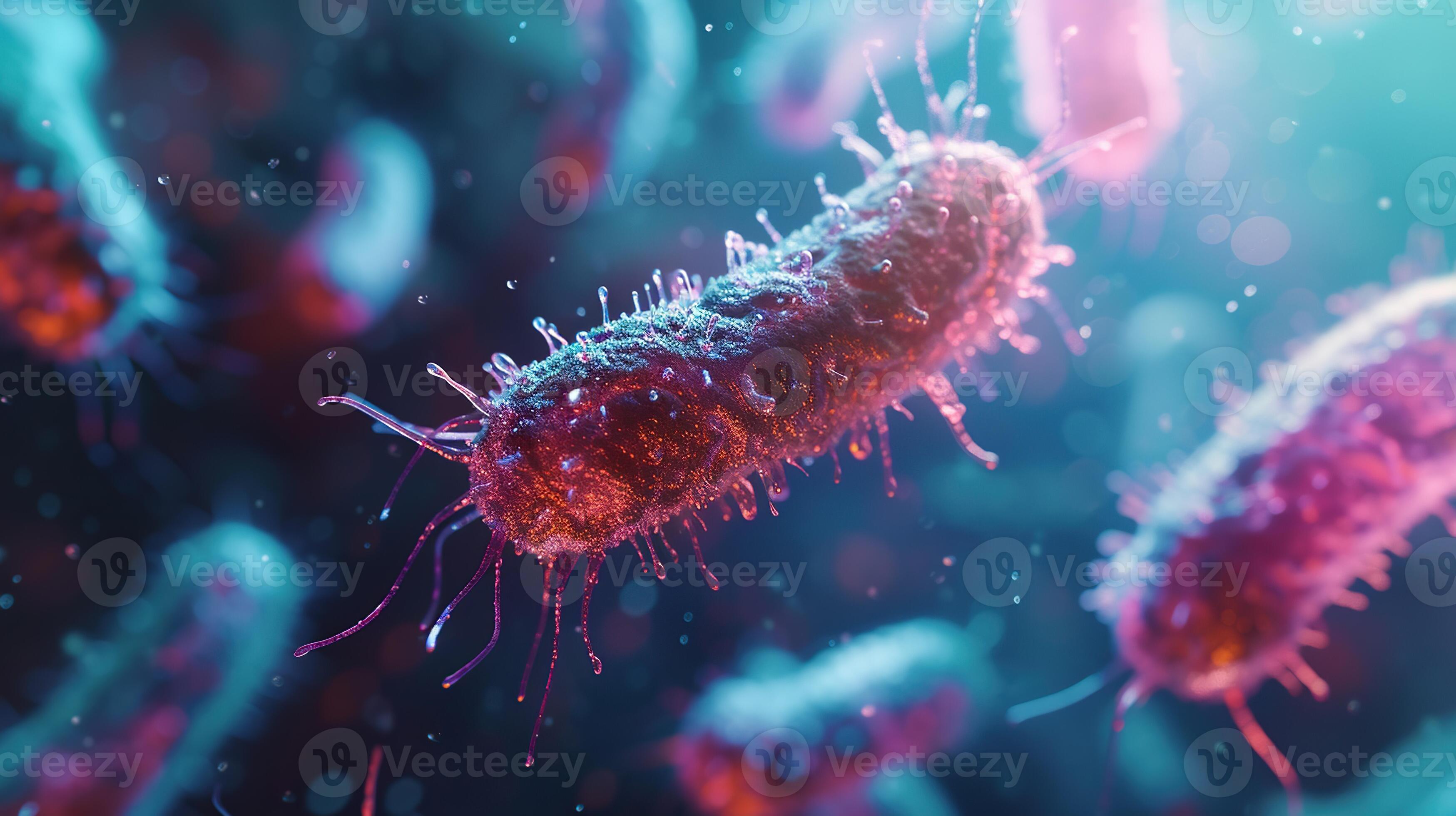 AI generated Bacteria colonies under a microscope. Generative AI 39053302 Stock Photo at Vecteezy