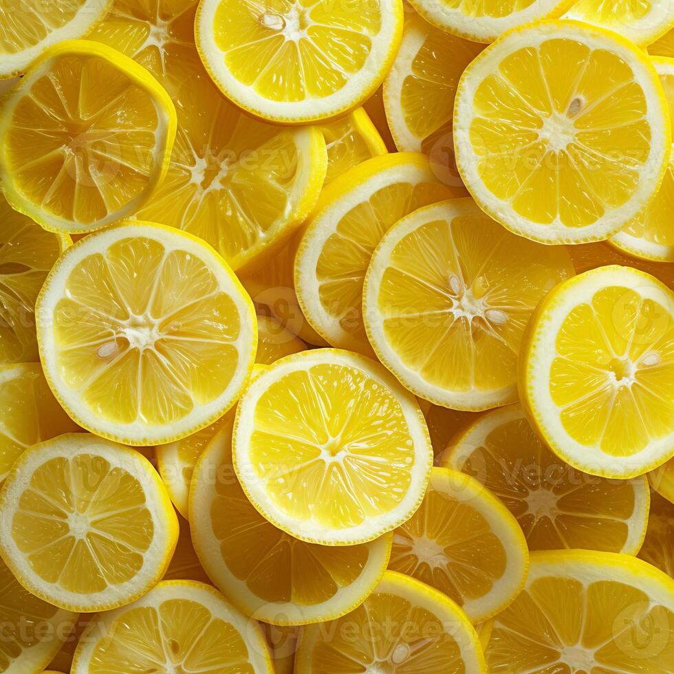 AI generated A pile of yellow lemon slices, cut 39054097 Stock Photo at Vecteezy