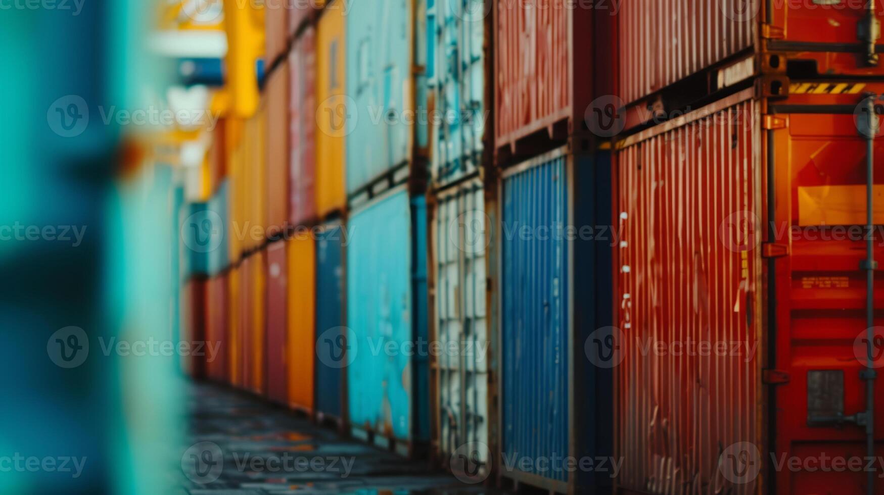 AI generated Cargo multi colored containers 39054106 Stock Photo at ...