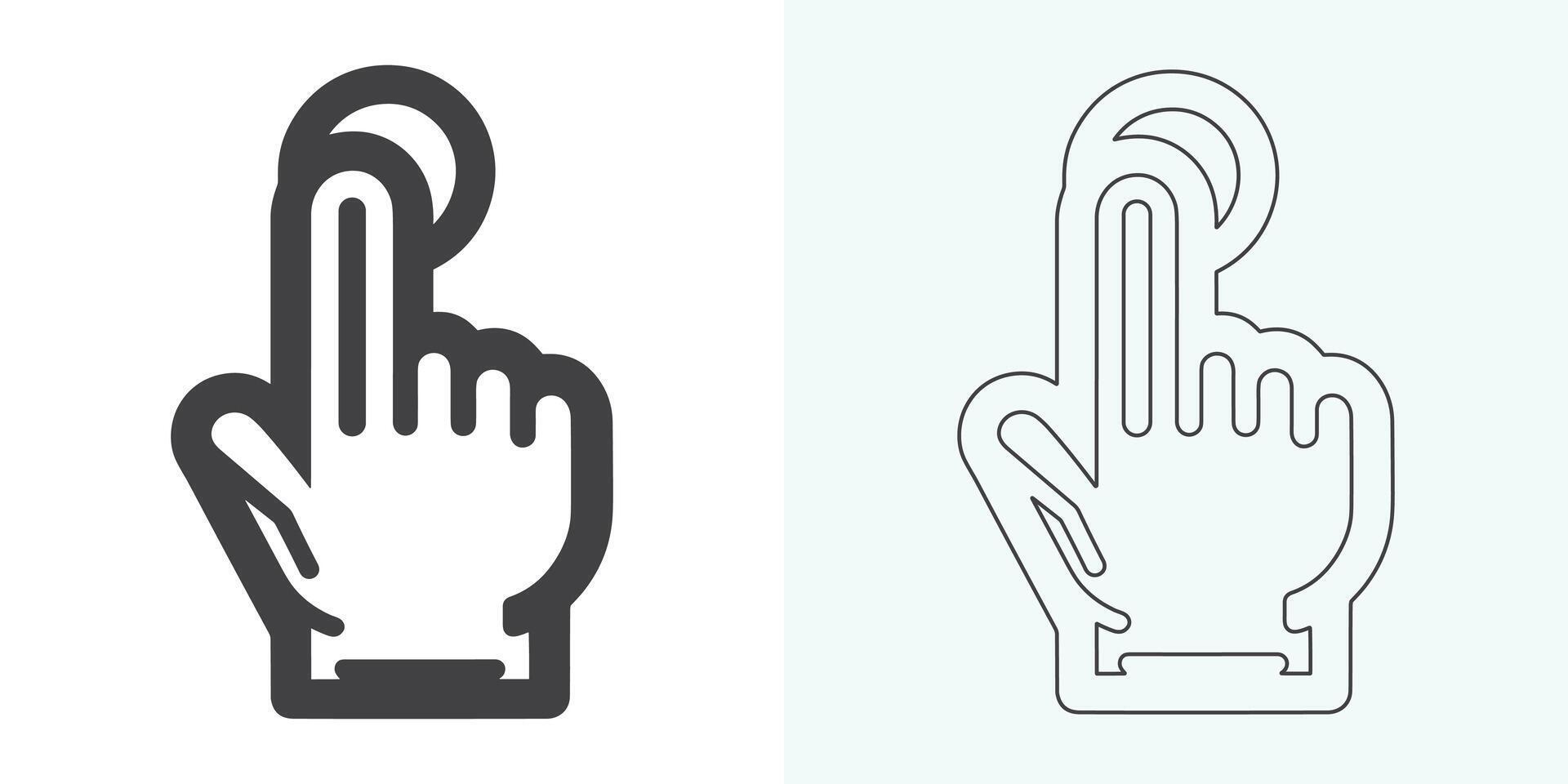 Hand-click icon set. pointer icon vectors. hand cursor icon click. pointer icon vector. hand ...