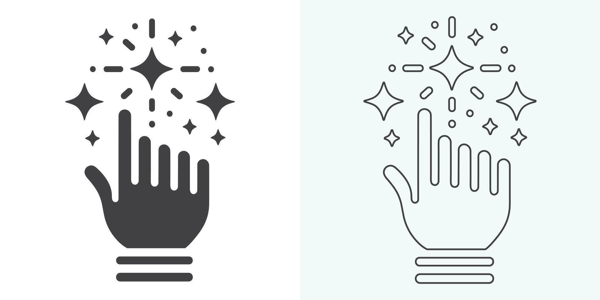 Hand Click Icon Set Pointer Icon Vectors Hand Cursor Icon Click Pointer Icon Vector Hand