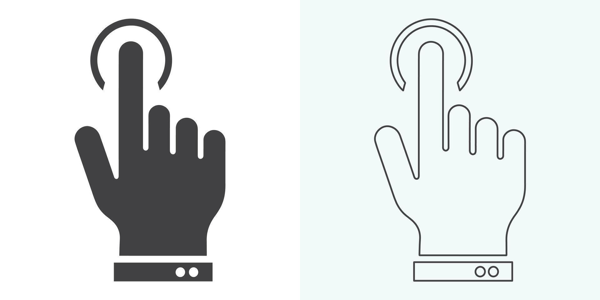 Hand Click Icon Set Pointer Icon Vectors Hand Cursor Icon Click Pointer Icon Vector Hand