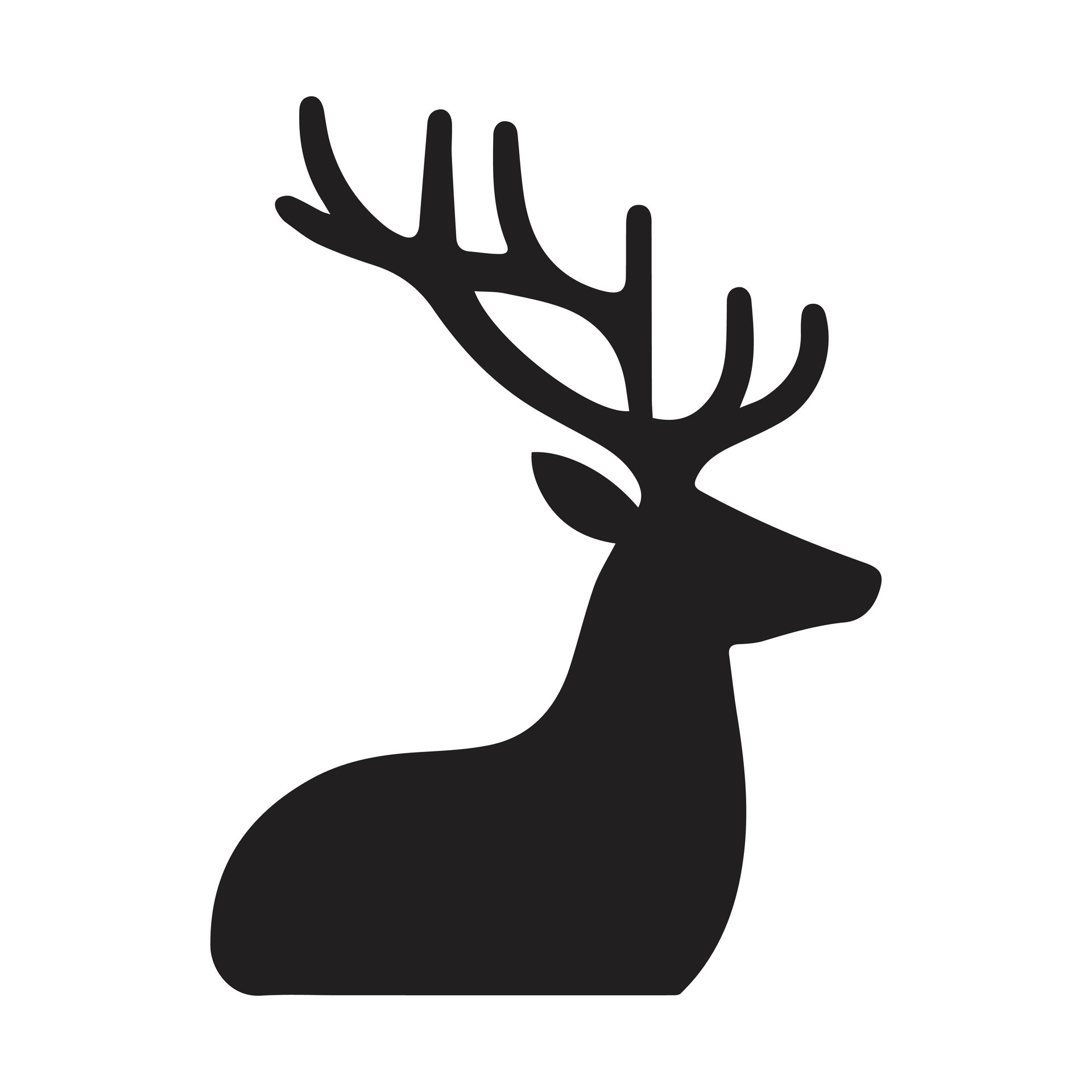 Buck Deer Logo, Simple Vector of Buck Deer, Great for your Hunting Logo, Deer Logo Isolated on ...