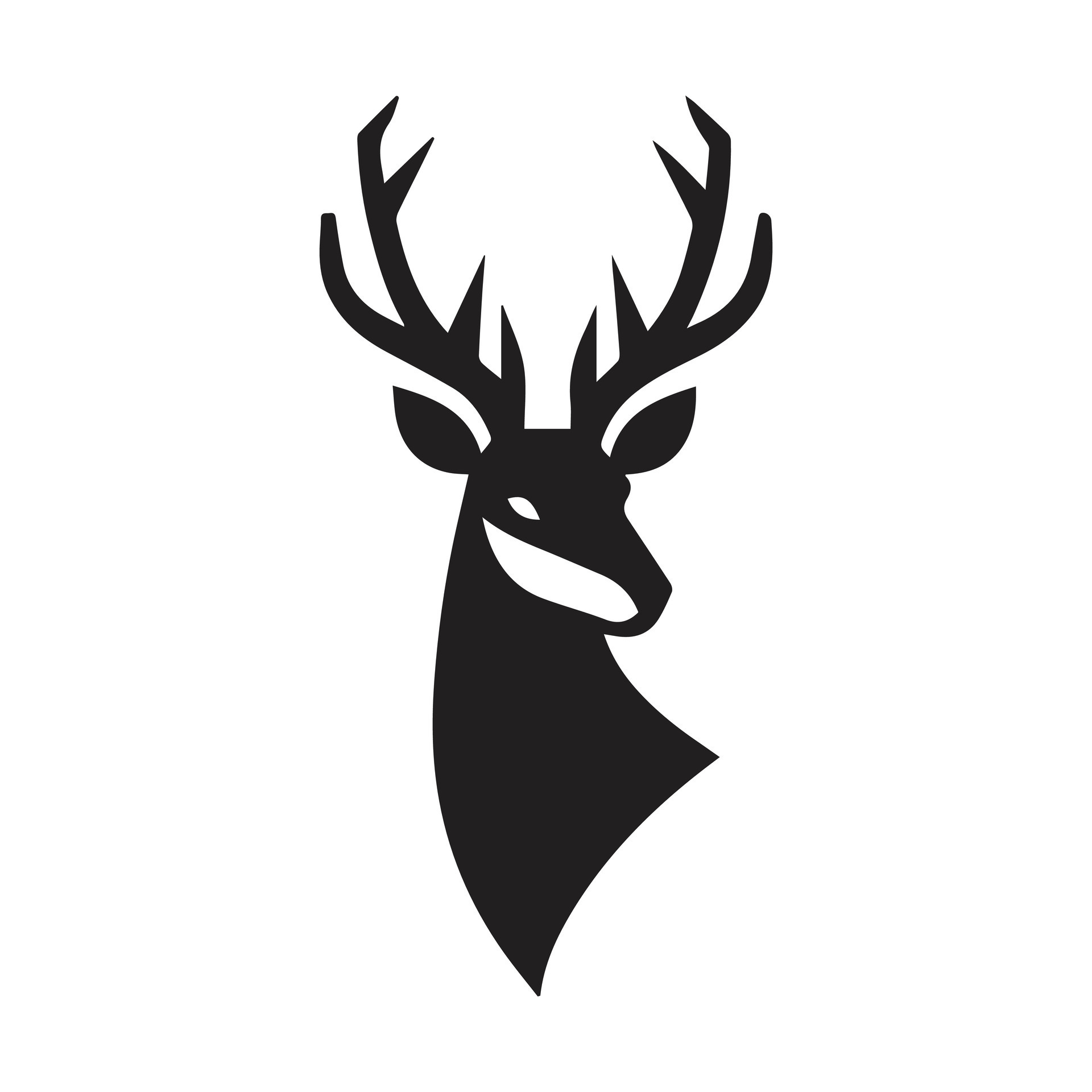 Buck Deer Logo, Simple Vector of Buck Deer, Great for your Hunting Logo, Deer Logo Isolated on ...
