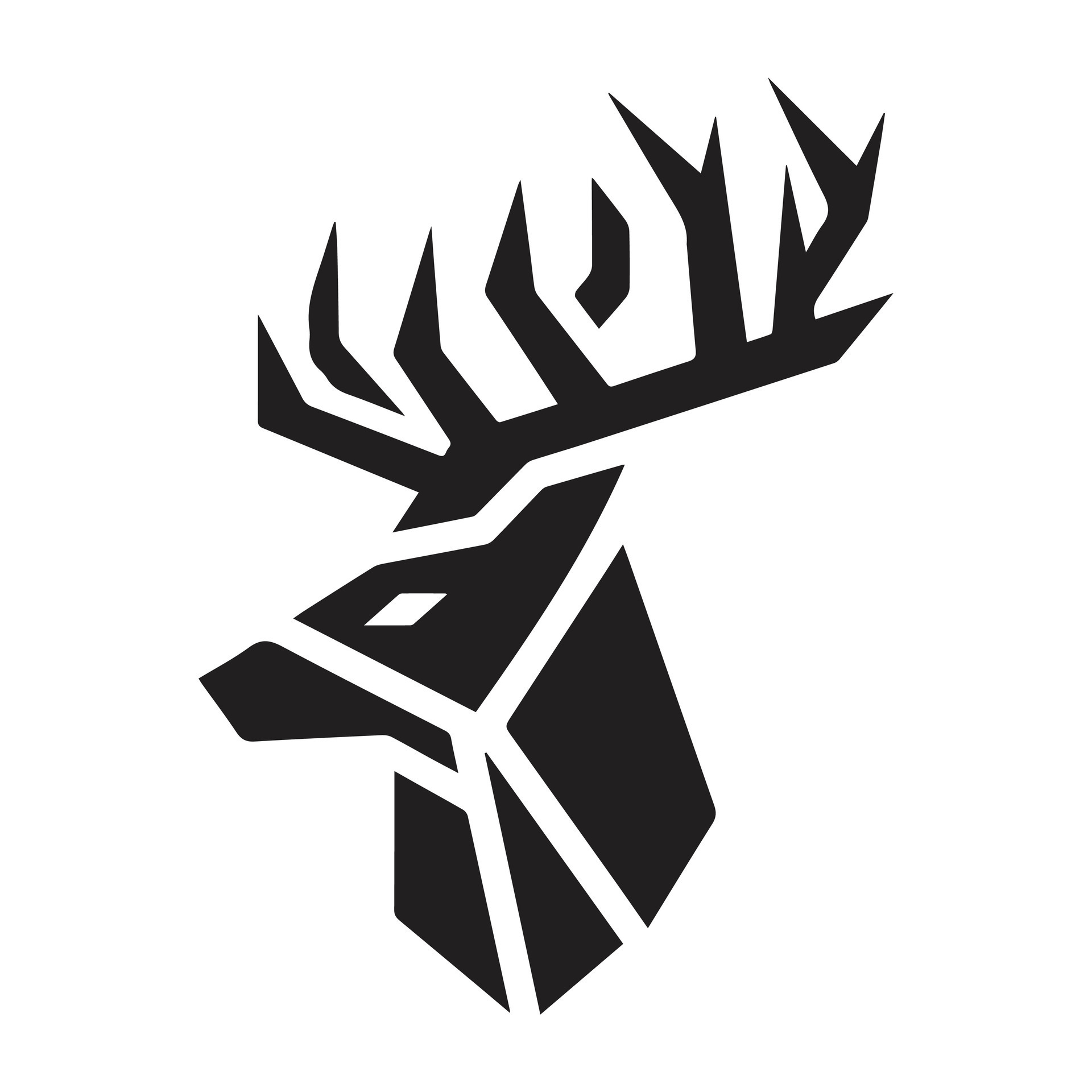 Buck Deer Logo, Simple Vector of Buck Deer, Great for your Hunting Logo, Deer Logo Isolated on ...