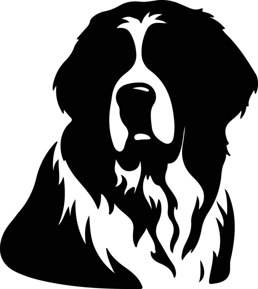 Saint Bernard black silhouette 39055759 Vector Art at Vecteezy