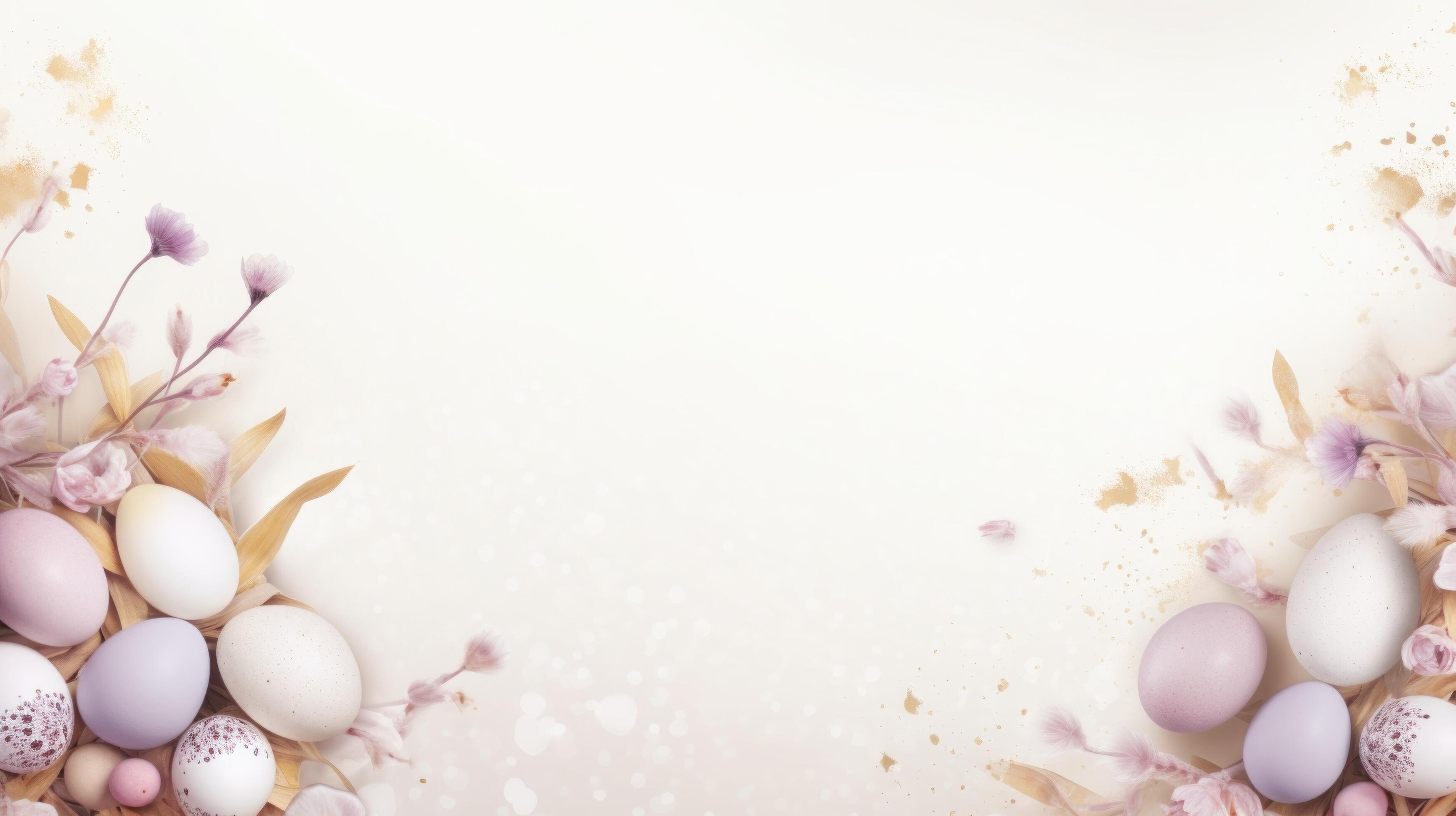 AI generated Elegant Easter background with space for text in the ...
