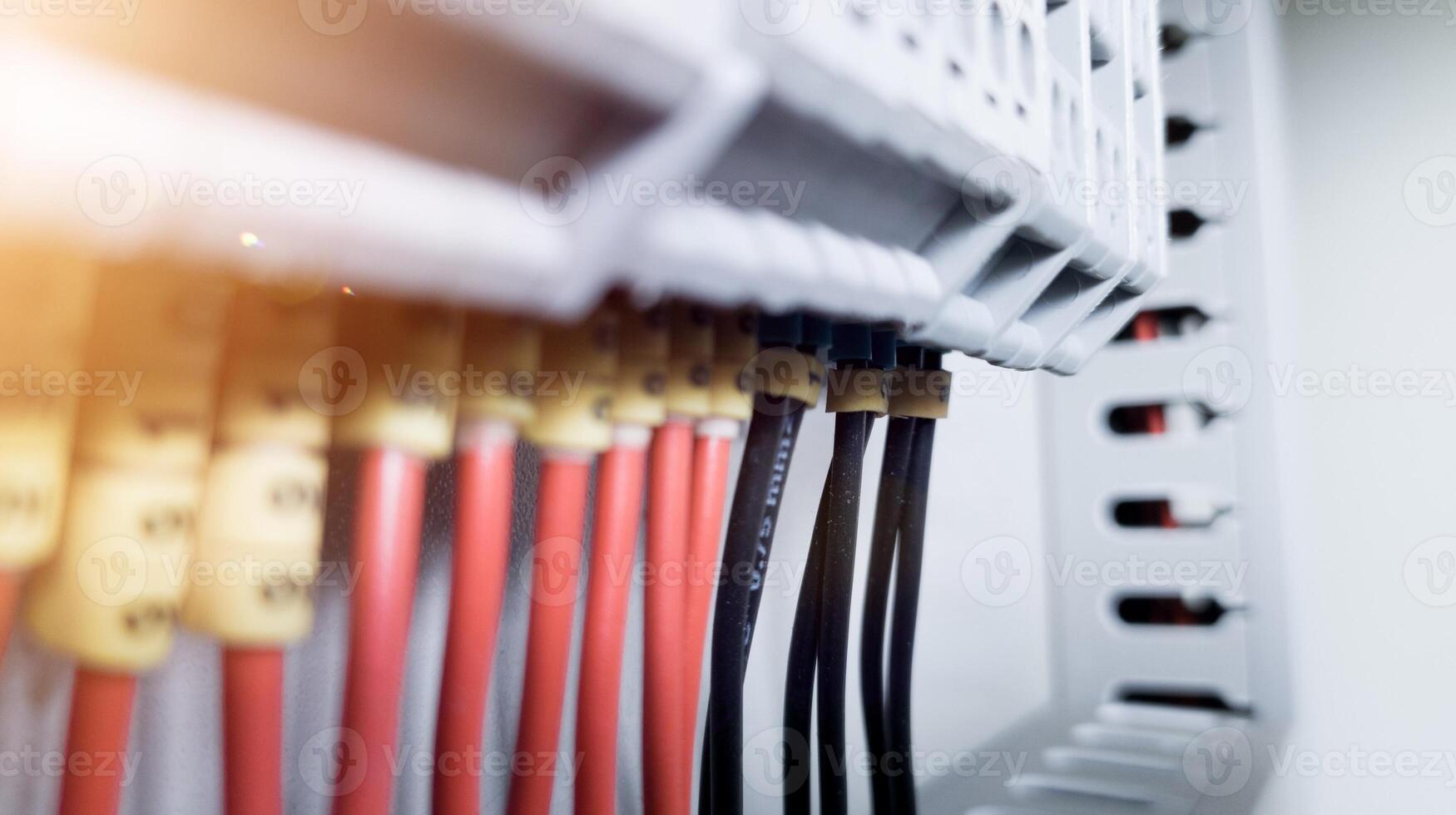 Close-up The Terminals output input switch relay control modul,Wiring ...