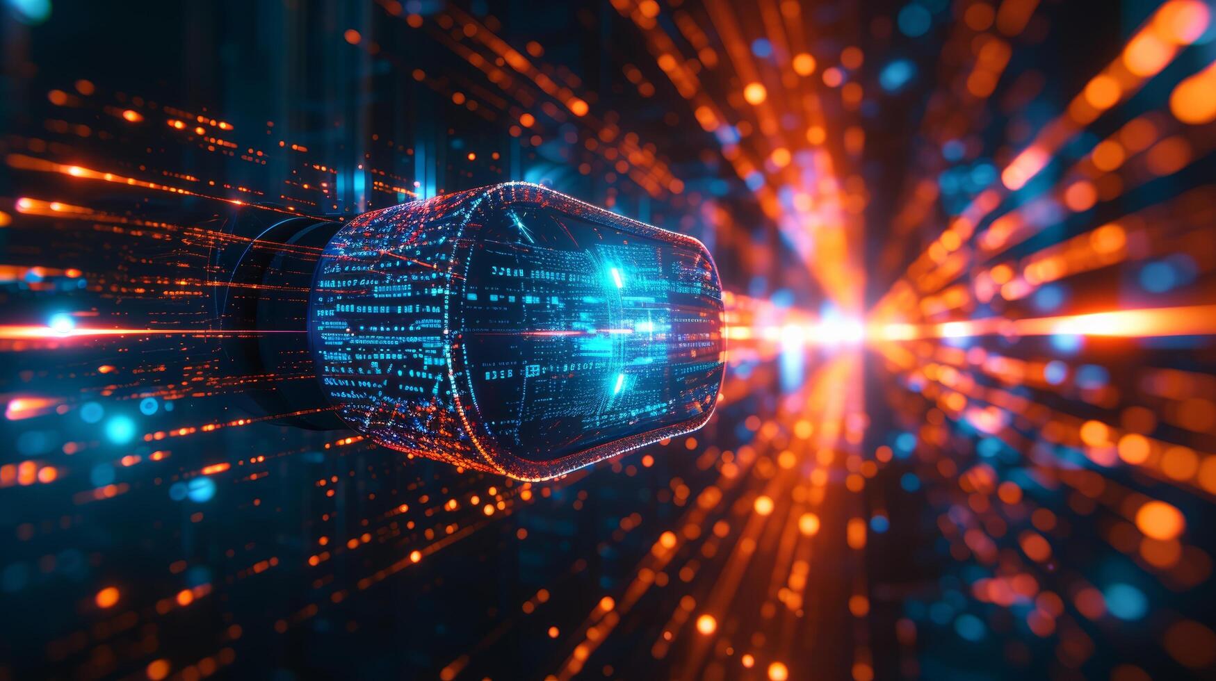 AI generated An abstract representation of a virtual reality environment, blurring the lines ...