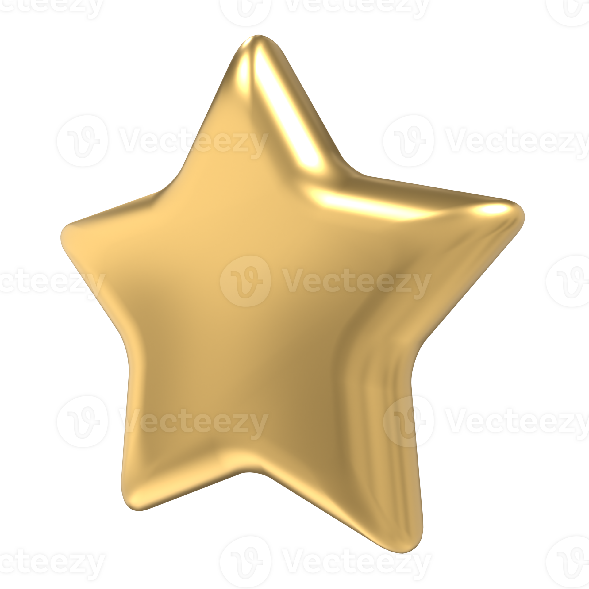 3D golden star. Shiny golden star. Gold star icon. Golden star isolated 3d rendering 39089025 PNG