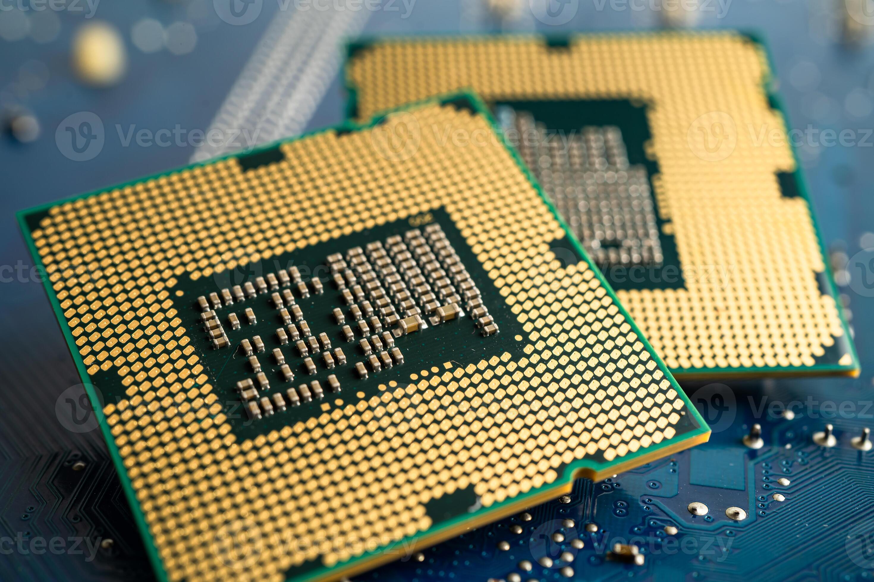 Central Processing Unit, CPU chip processor of computer mainboard ...