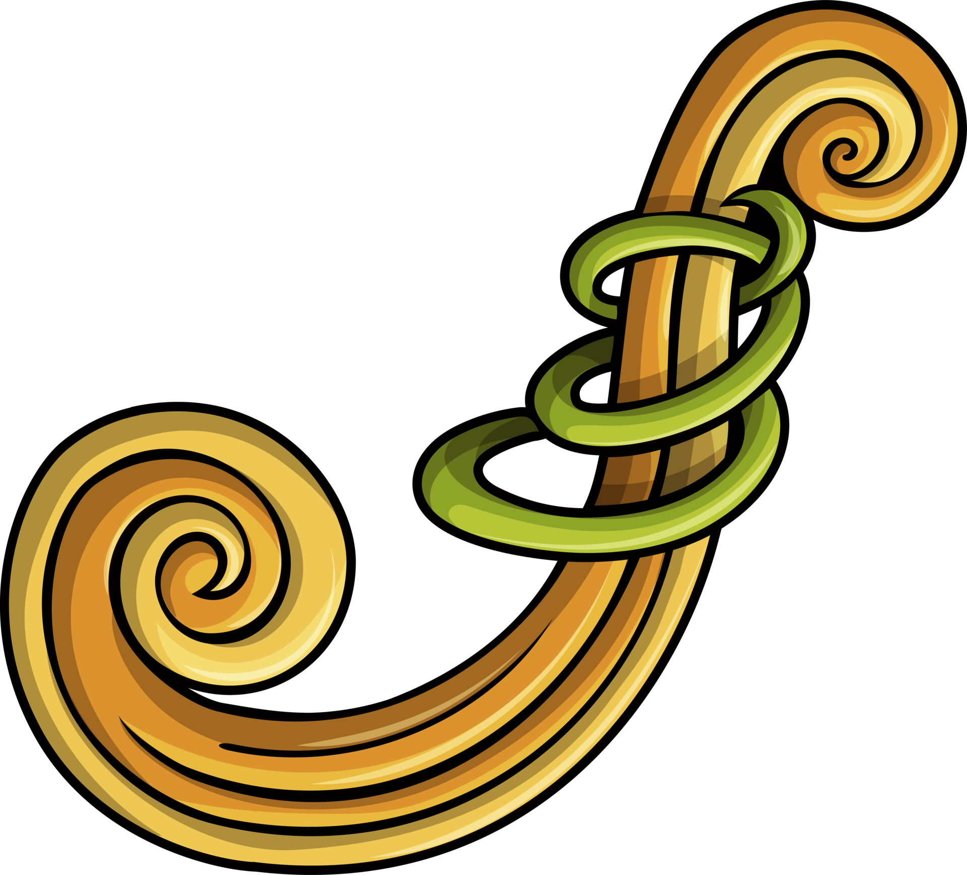 Cartoon decorative curl 39091195 PNG