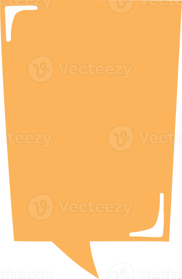 Colorful pastel yellow color speech bubble balloon, icon sticker memo ...