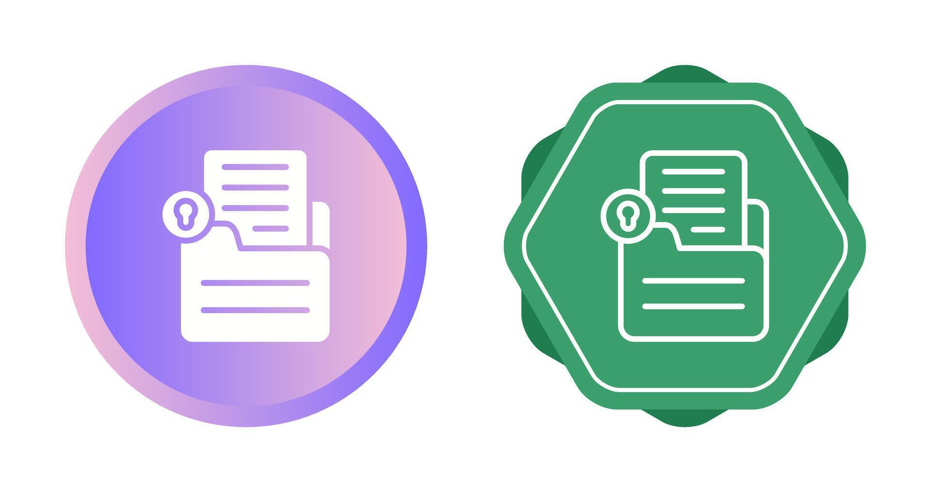 Document Lock Vector Icon 39124360 Vector Art at Vecteezy