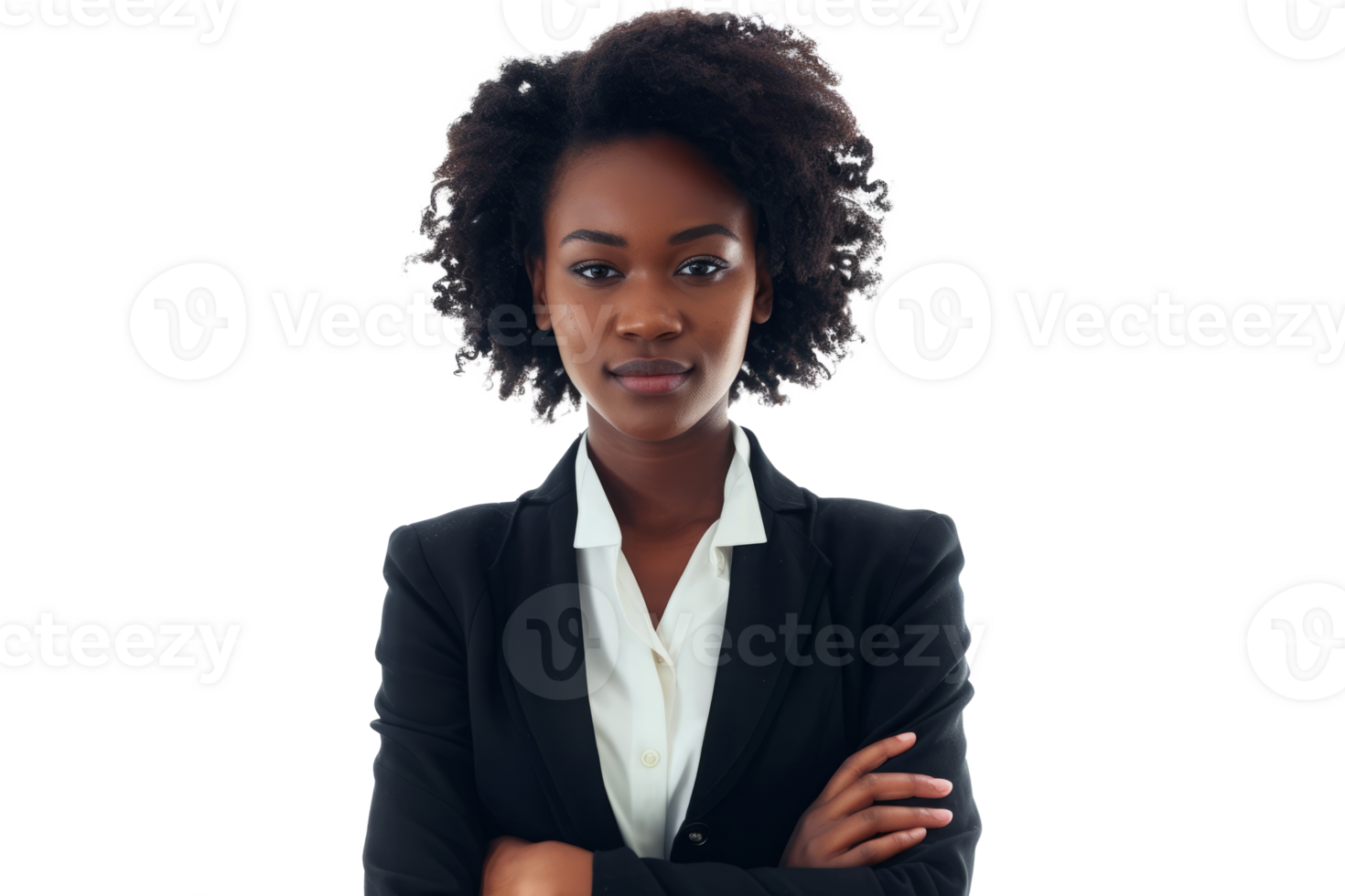 Ai Generated Portrait Of Beautiful Confident Black Woman Looking At
