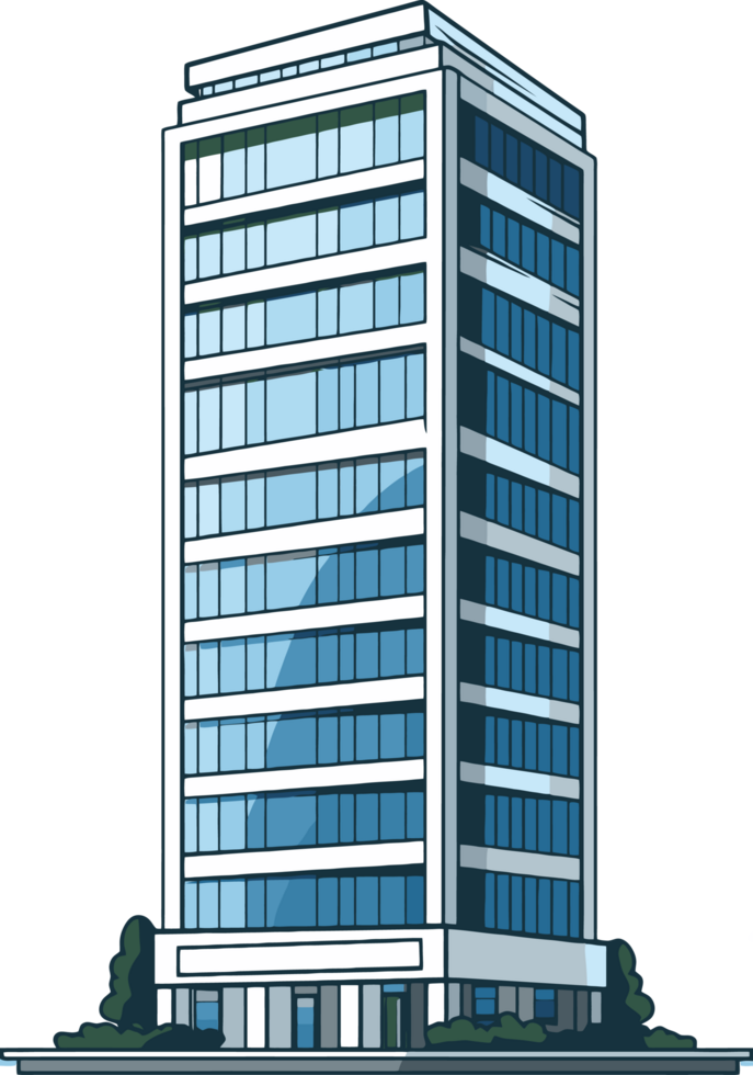 Skyscraper building cartoon style 39143409 PNG