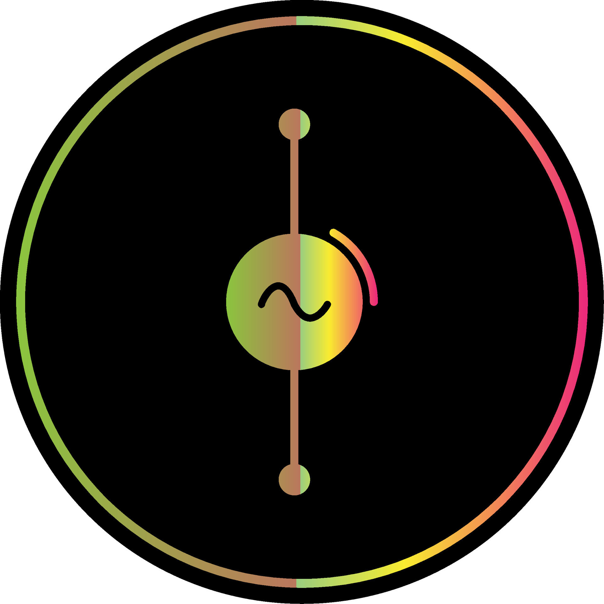 Ac Voltage Source Glyph Due Color Icon 39145883 Vector Art At Vecteezy