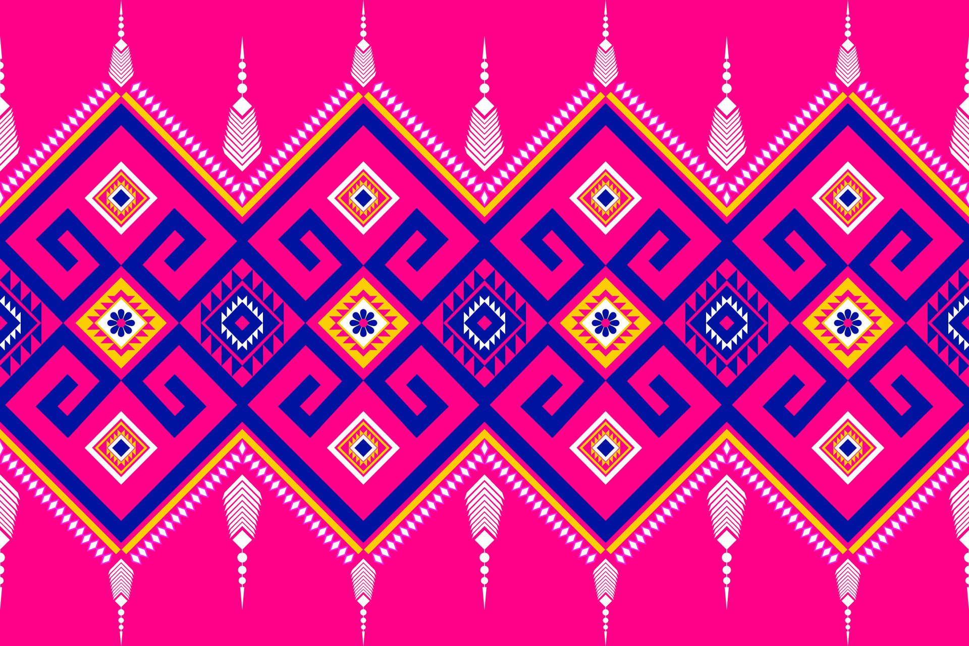 Geometric seamless ethnic pattern. Geometric ethnic pattern can be used ...
