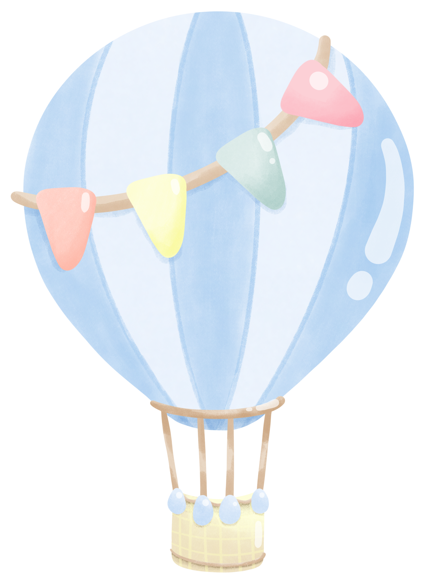 Blue hot air balloon 39159693 PNG