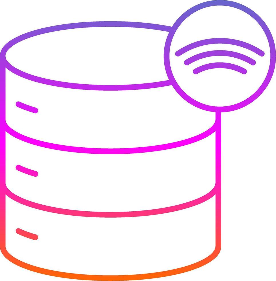 Wireless Database Line Gradient Icon 39161094 Vector Art at Vecteezy